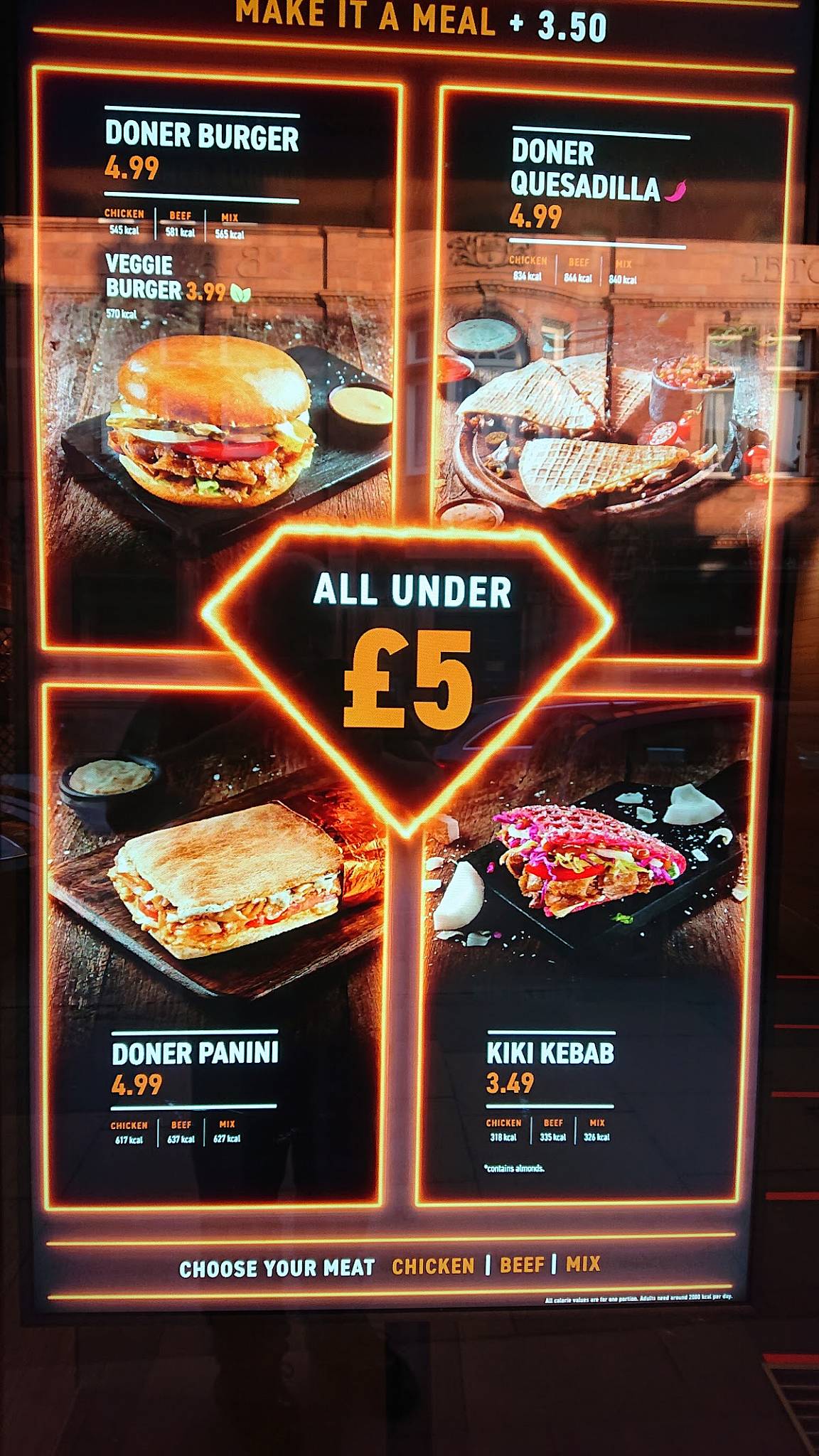 Menu at German Doner Kebab fast food, Worcester
