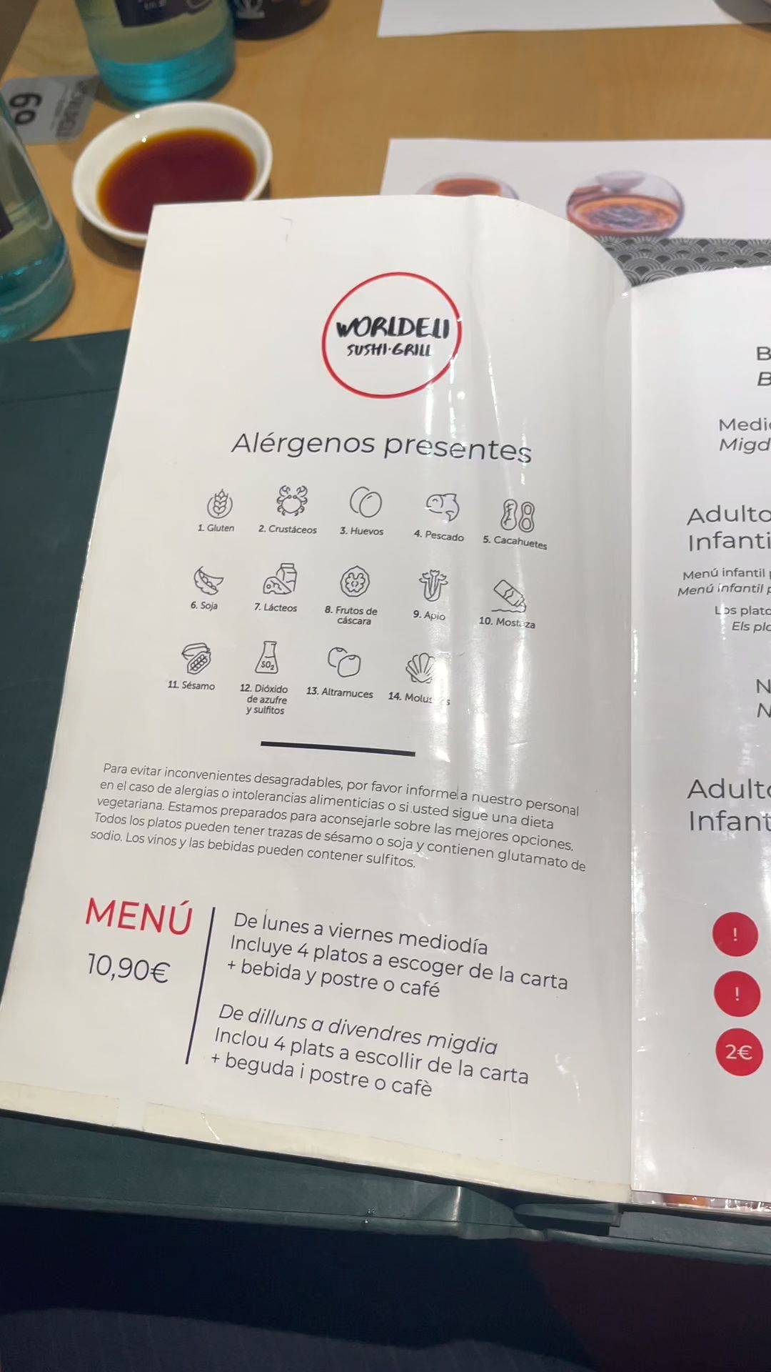 Carta del restaurante Worldeli Sushi & Grill MATARÓ, Mataró