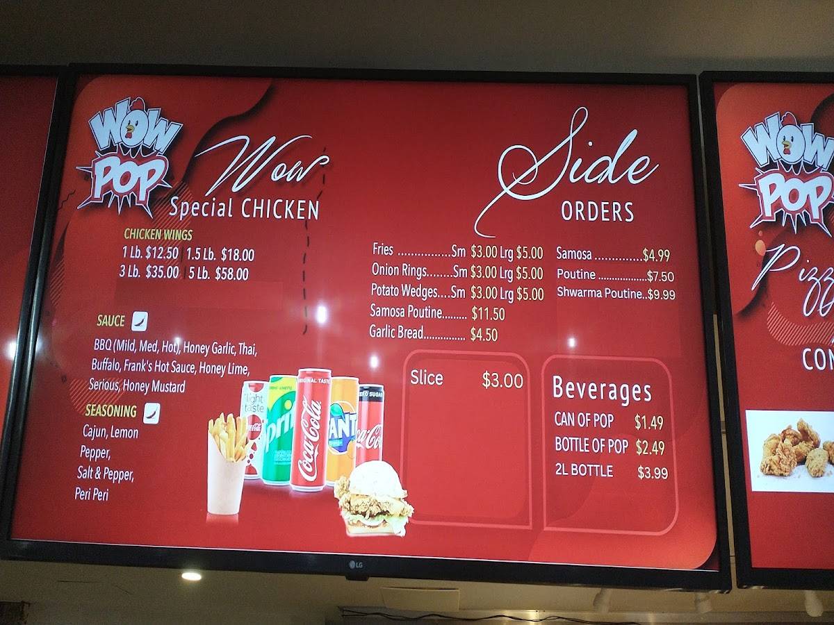 Menu at Wow Pop - Pizza & Chicken pizzeria, Hamilton
