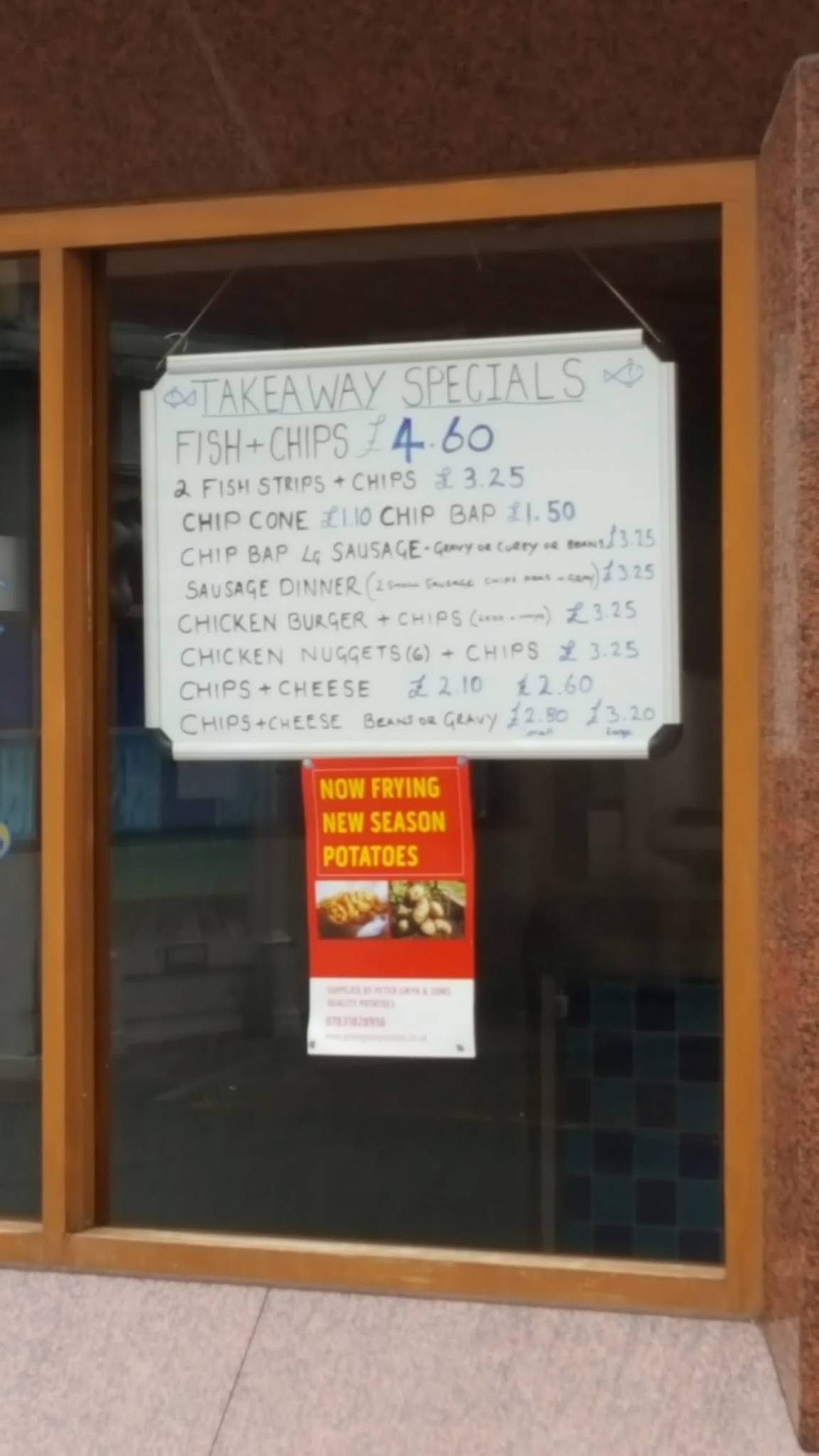 Menu at Wrexham Fish Bar, Wrexham