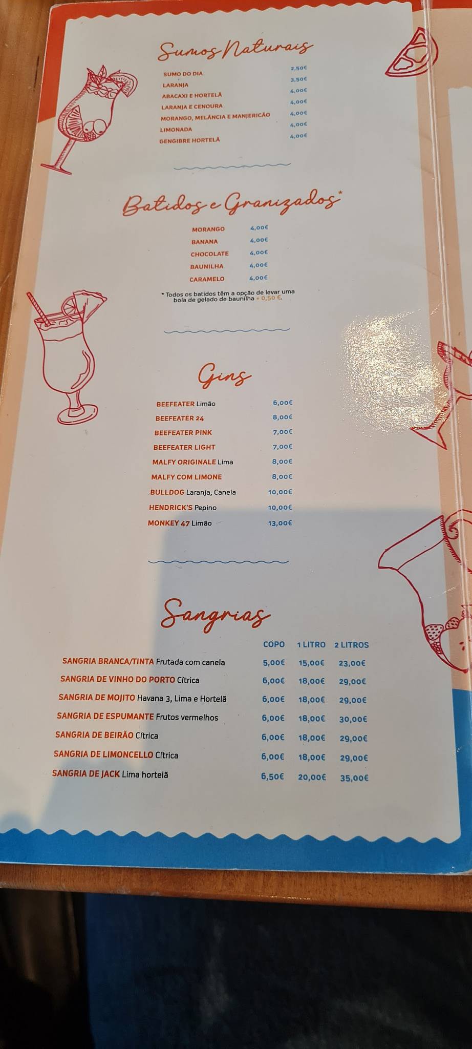 Menu em Xiringuito - Beach Club, Leça da Palmeira