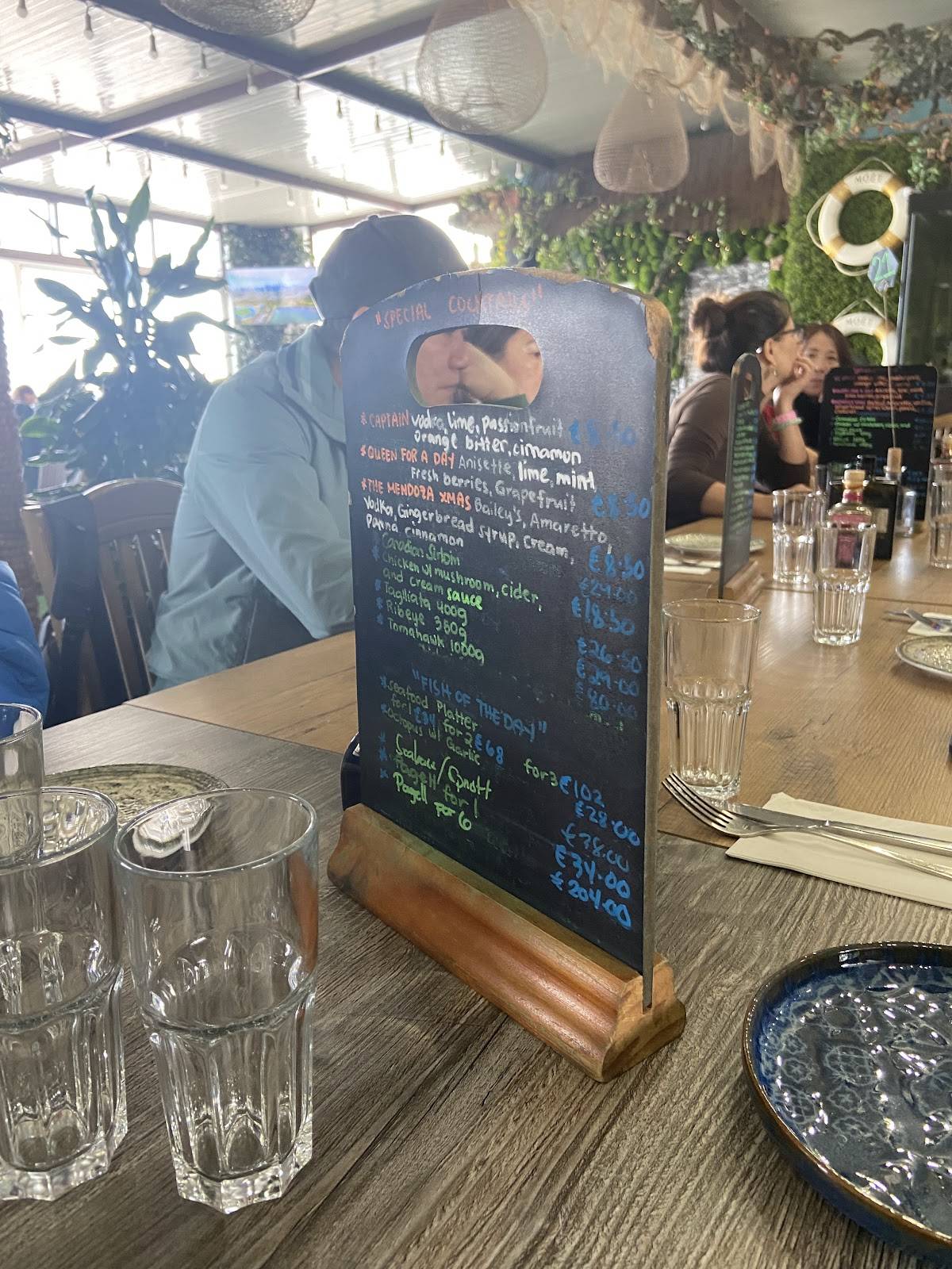 Menu at Xirokk restaurant, Marsaxlokk