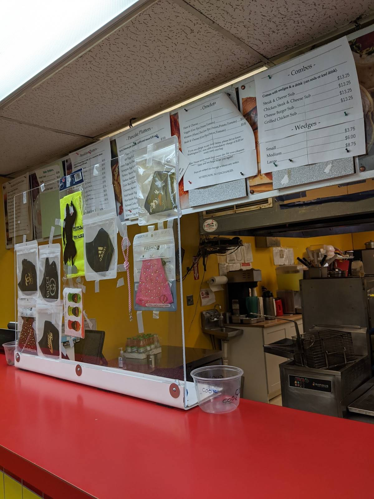 Menu at YELLOW HOUSE REloaded fast food, Washington, Minnesota Ave NE