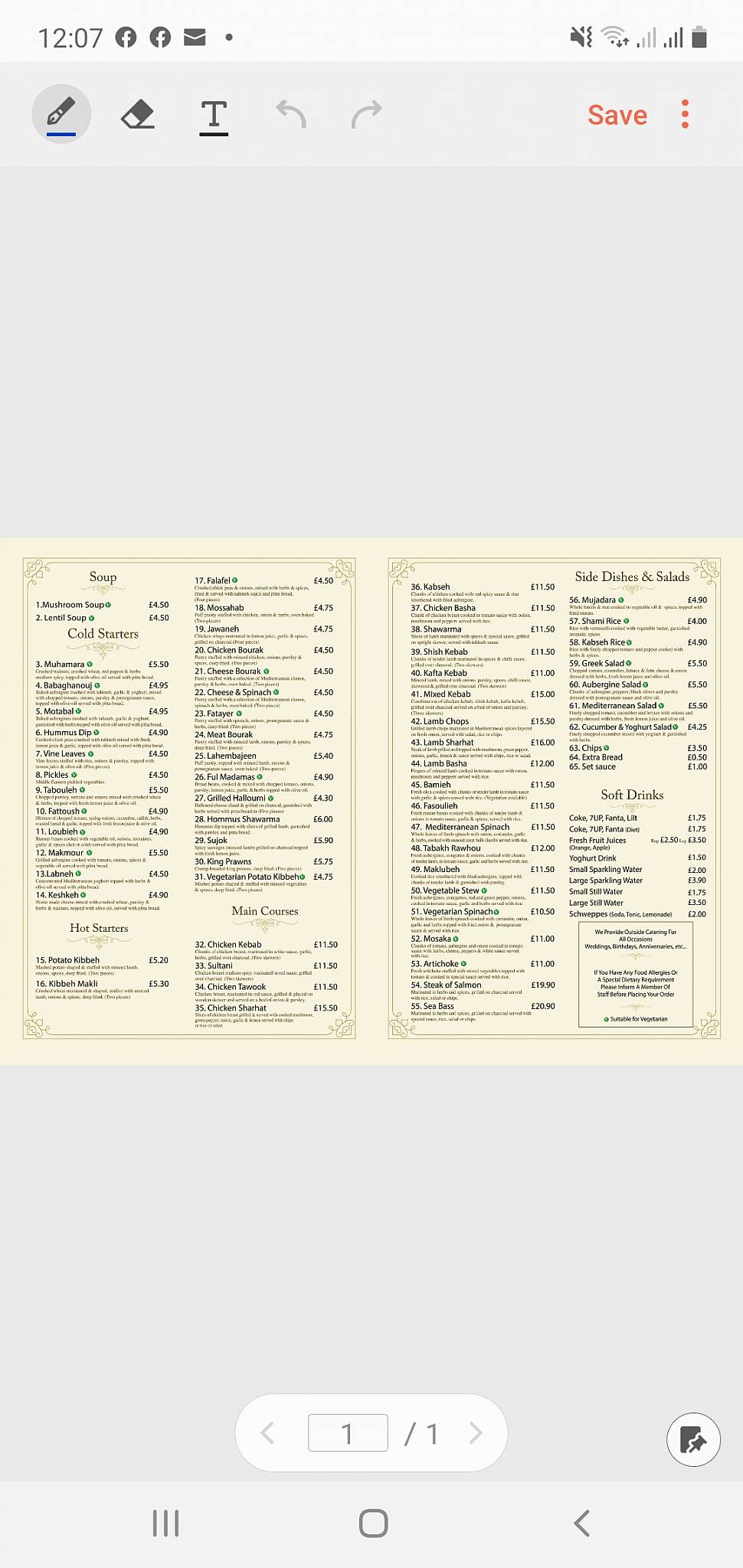 Menu at YARA Restaurant Whitefield, Manchester, 184 Bury New Rd