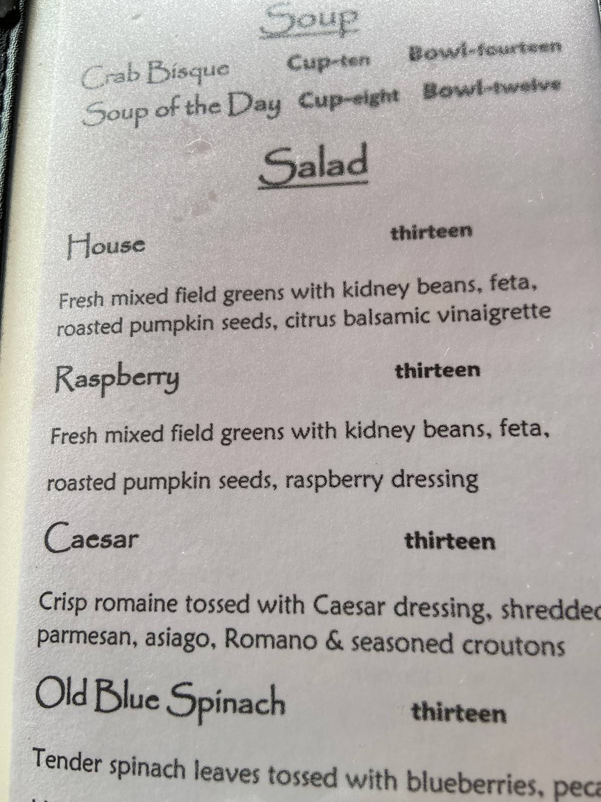 Menu at Yellow Dog Cafe, Malabar