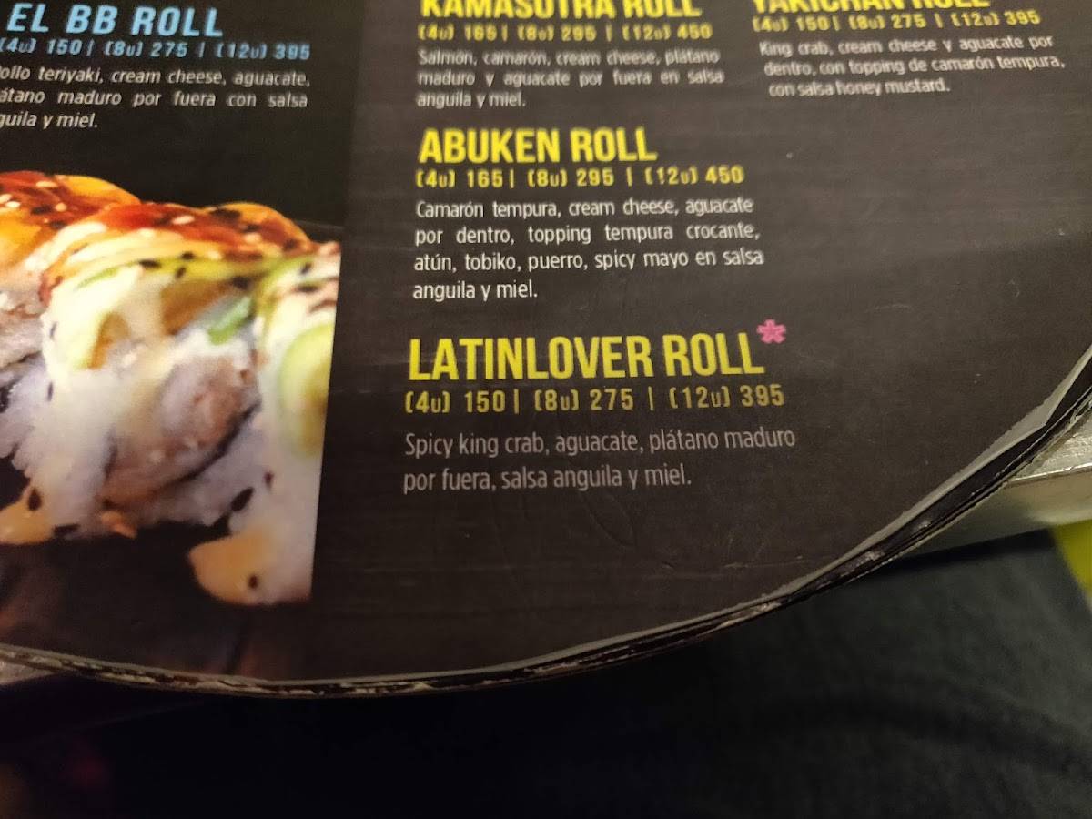 Menu at Yokomo Sushi Naco restaurant, Santo Domingo, C. Max Henriquez ...