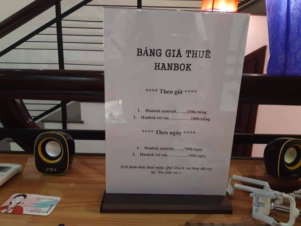 Menu at Young n bean (hanbok & style cafe), Ho Chi Minh City