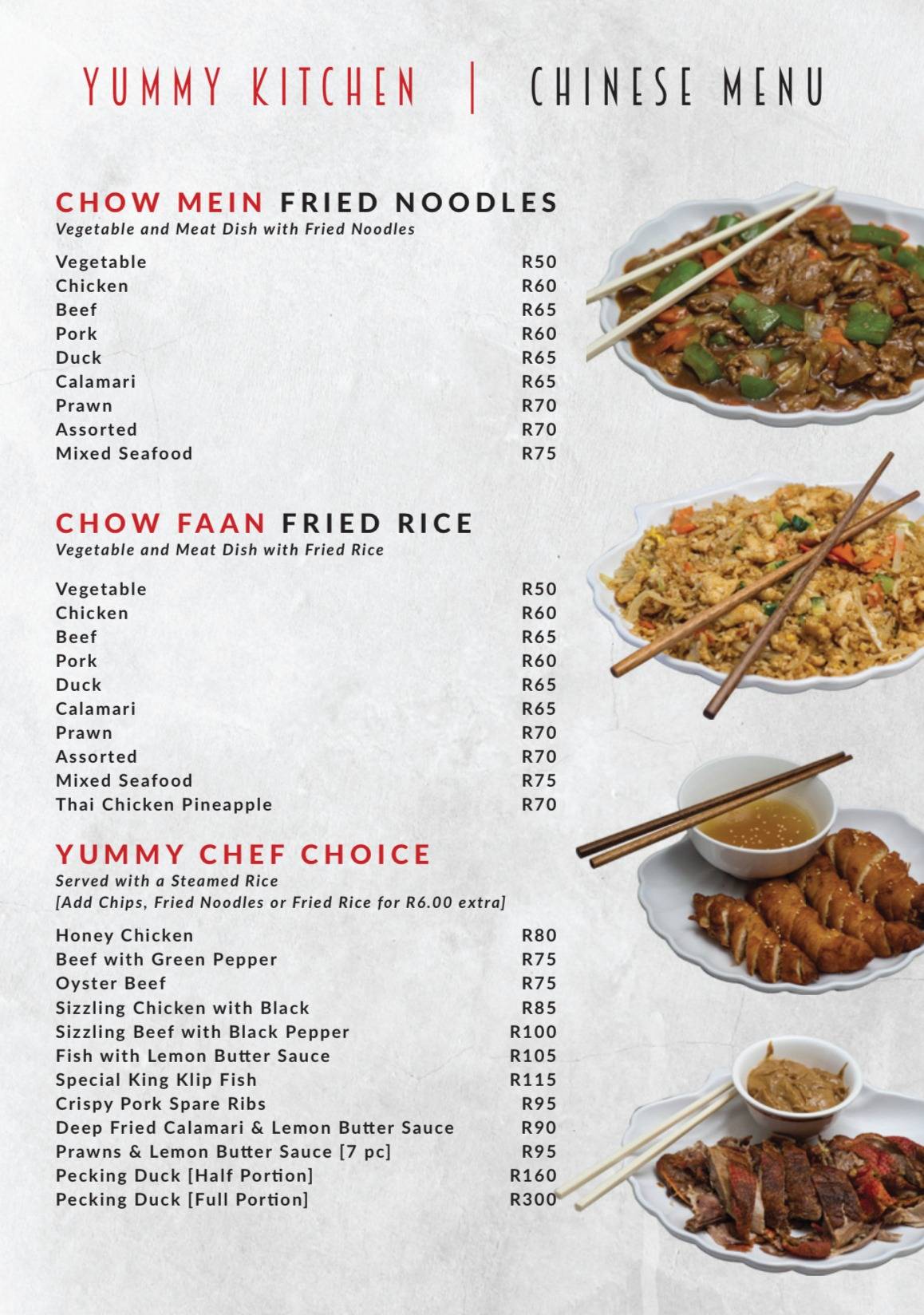 Menu at Yummy Kitchen restaurant, Heidelberg - GP