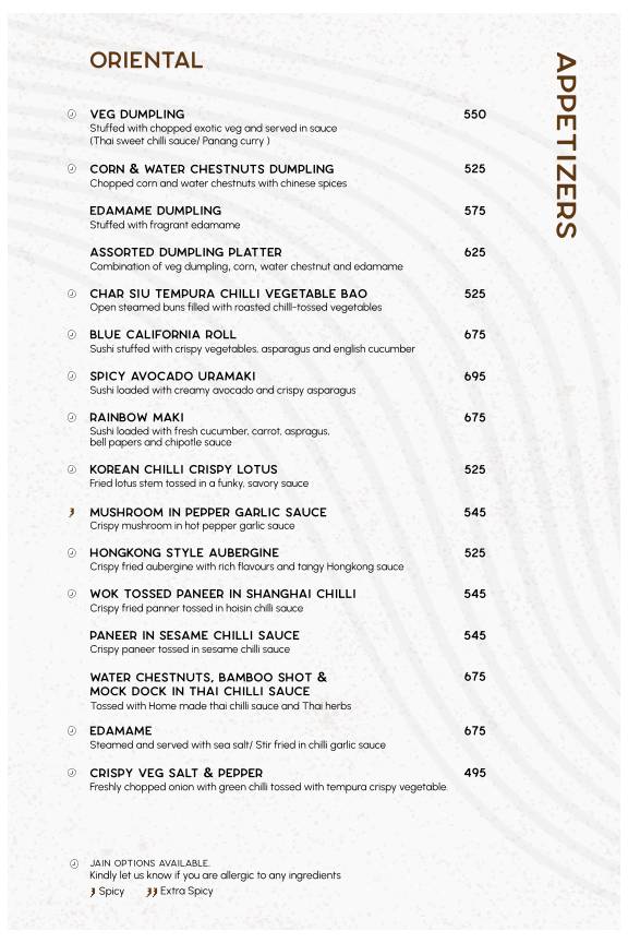 Menu at ZERO The restaurant, Surat