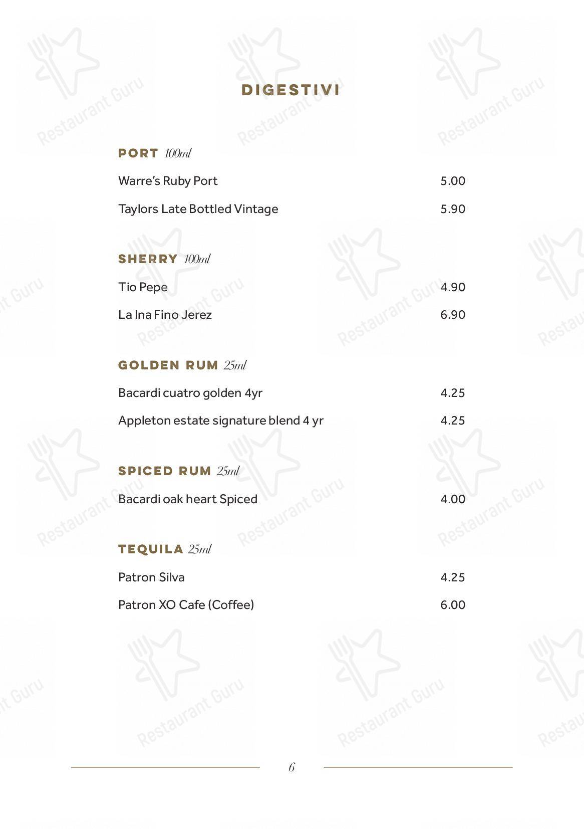 Menu at Zaza restaurant, Amersham