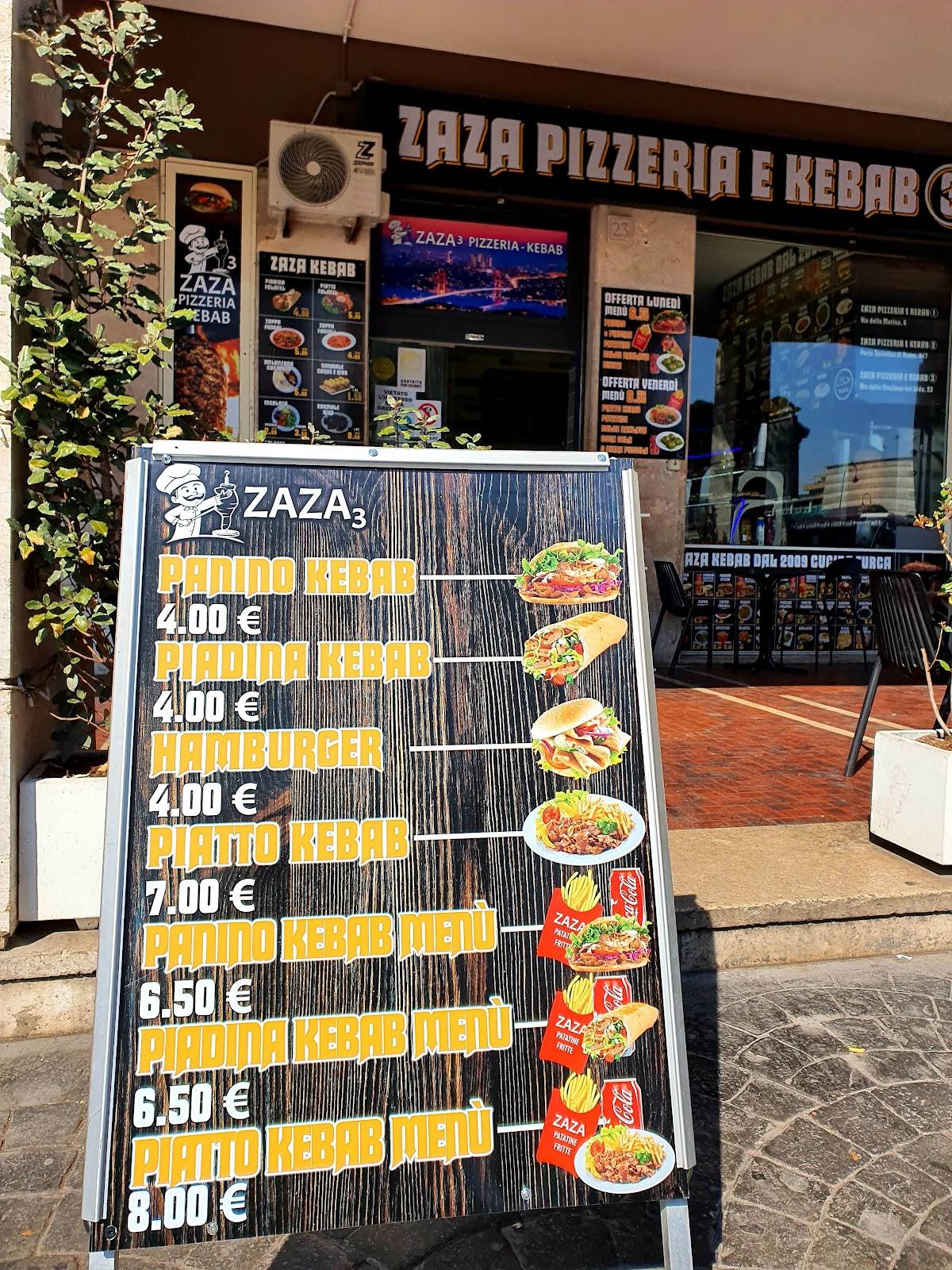 Carta de Zaza pizzeria e kebab 3, Roma