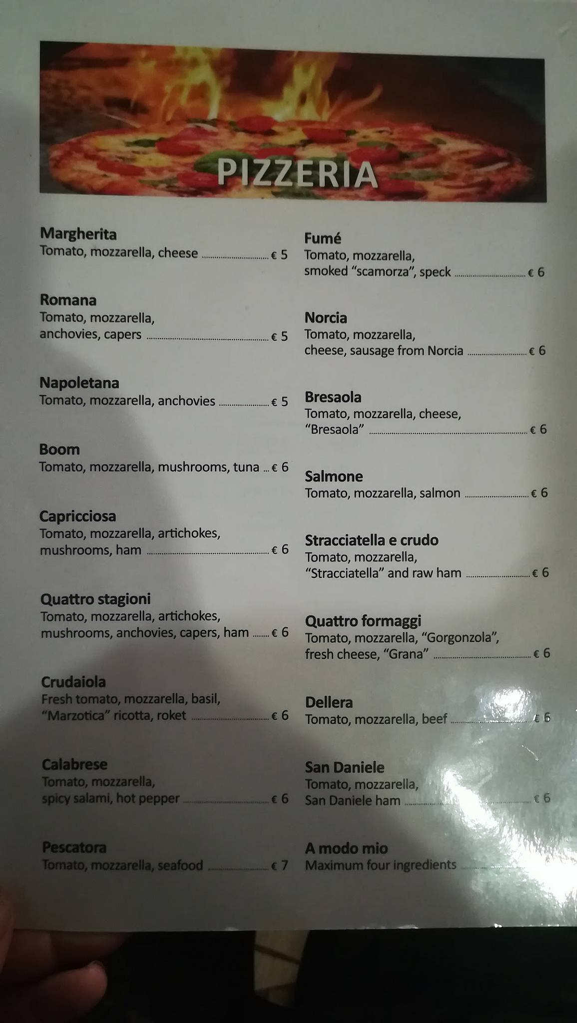Speisekarte von Zia Teresa restaurant, Bari