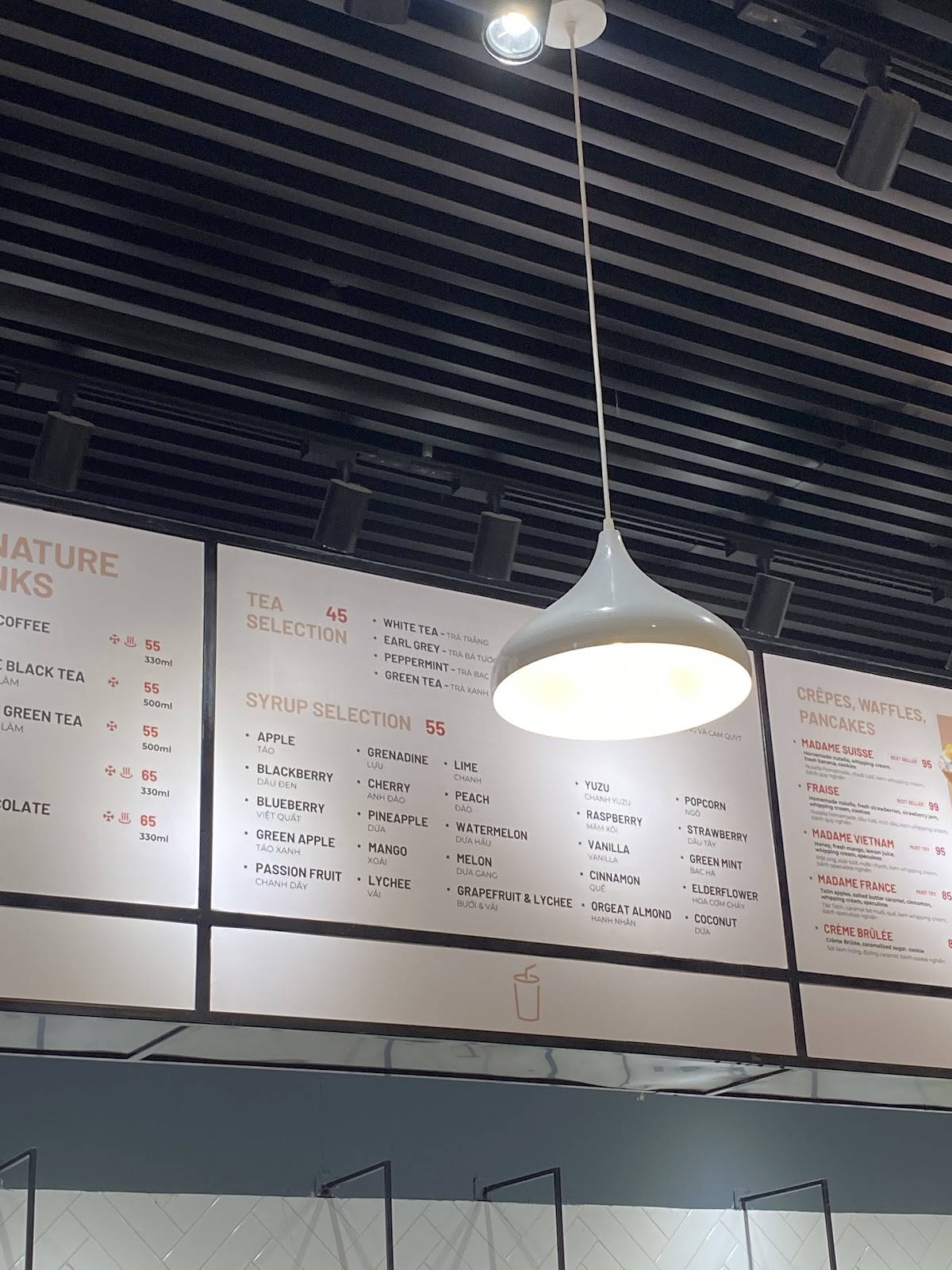 Menu at hop! crêpes - Lotte Mall West Lake Hanoi, Hanoi
