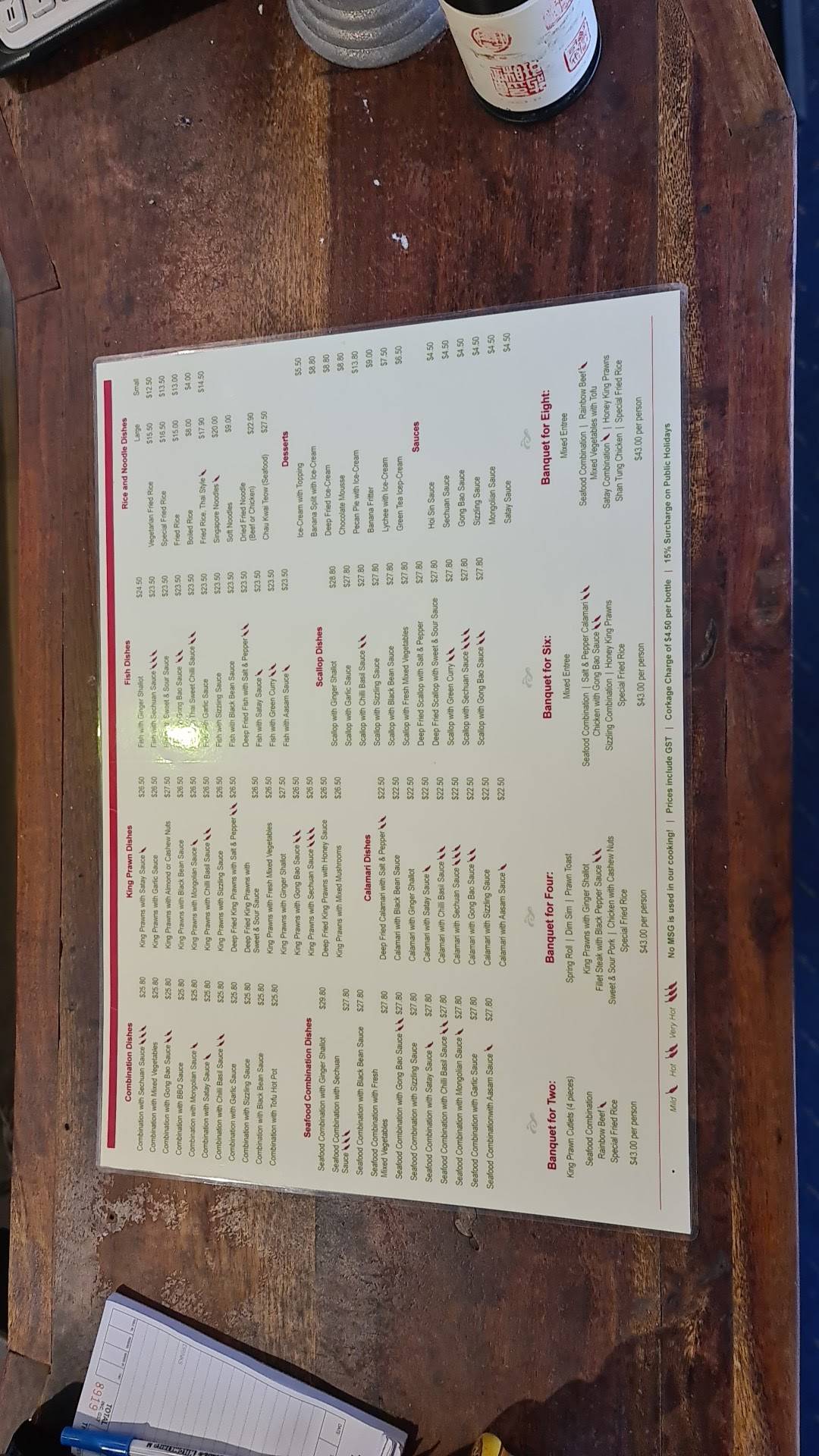 Menu at iWok Restaurant & Bar, Lennox Head