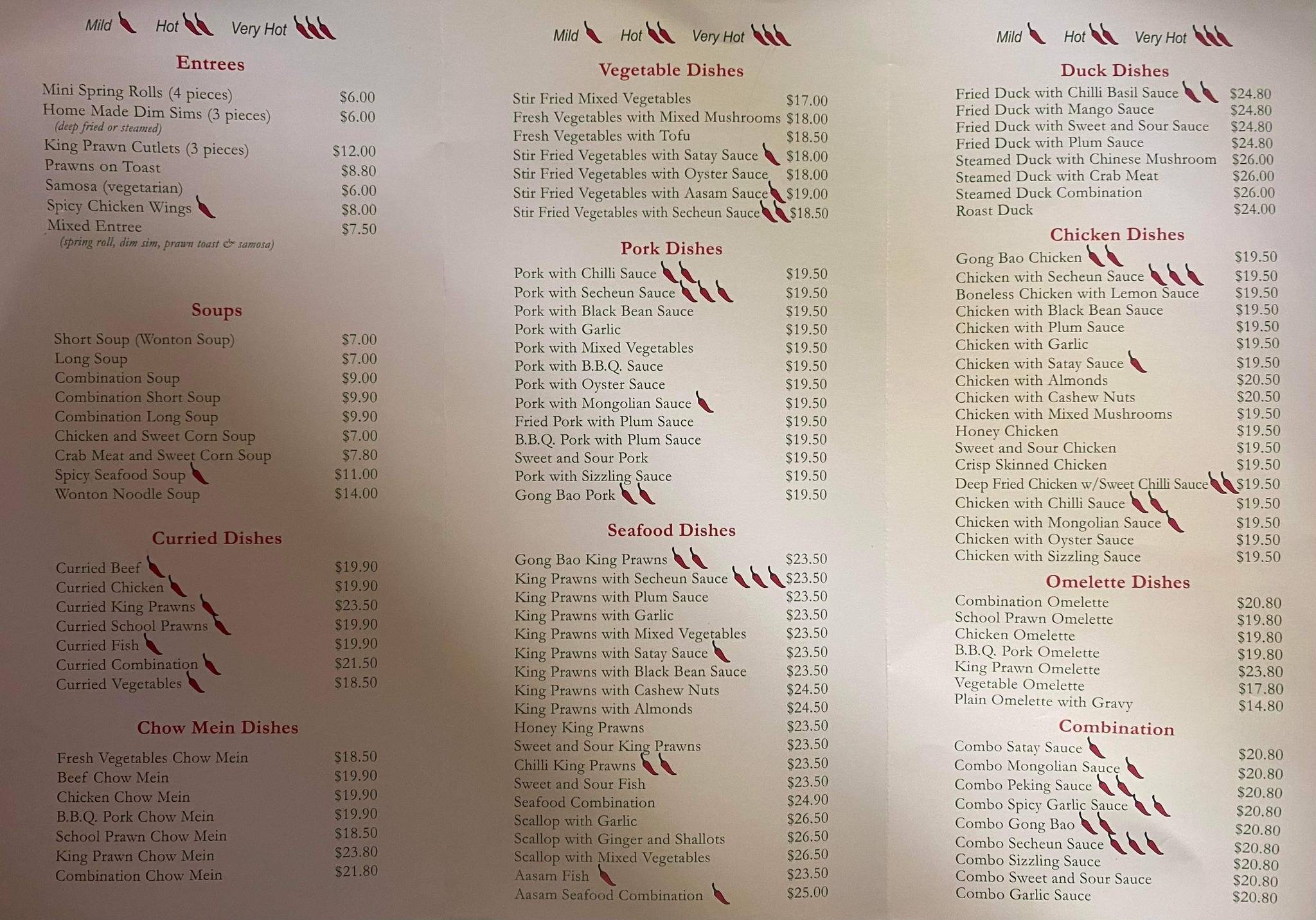 Menu at iWok Restaurant & Bar, Lennox Head