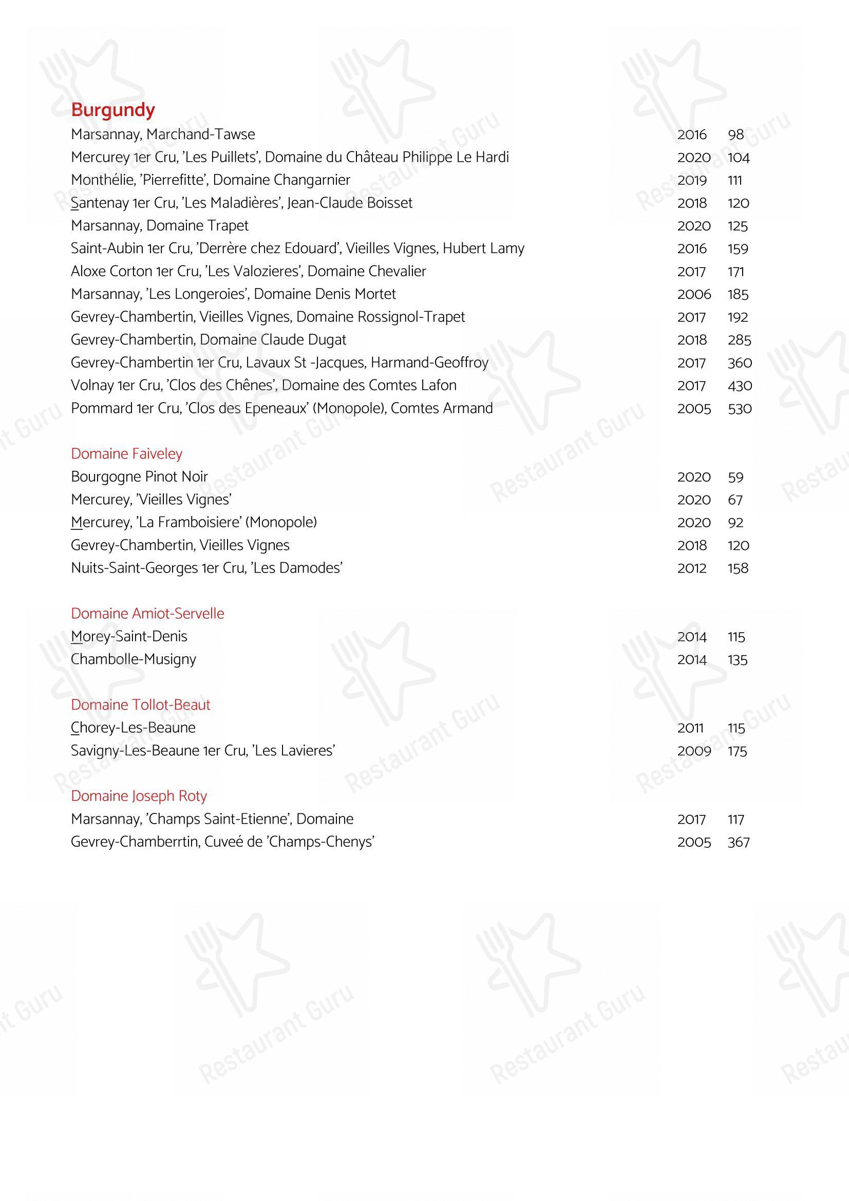 Menu at Bleeding Heart Bistro pub & bar, London, 7 Bleeding Heart Yard