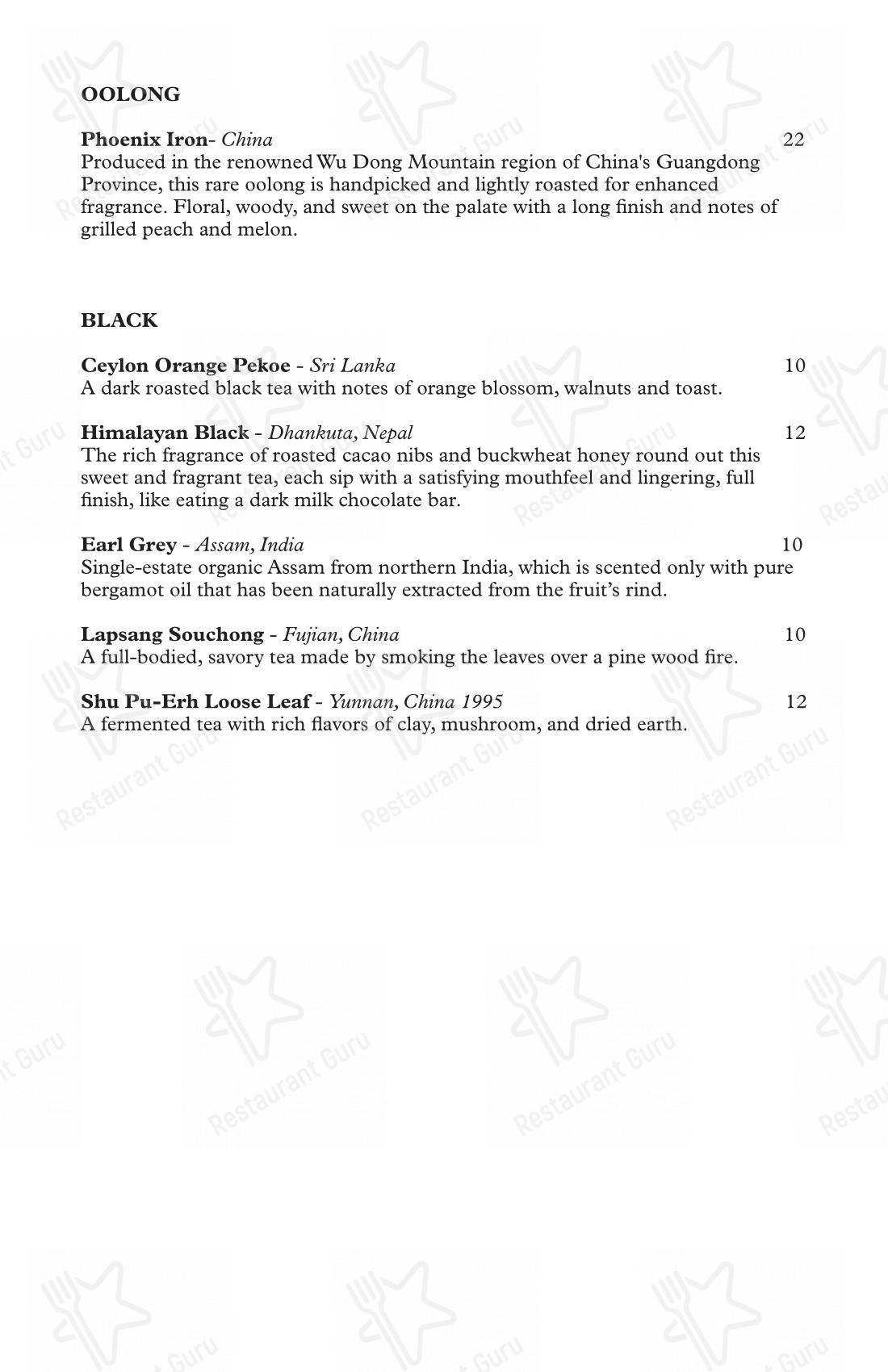 Menu at Eleven Madison Park pub & bar, New York City, 11 Madison Ave