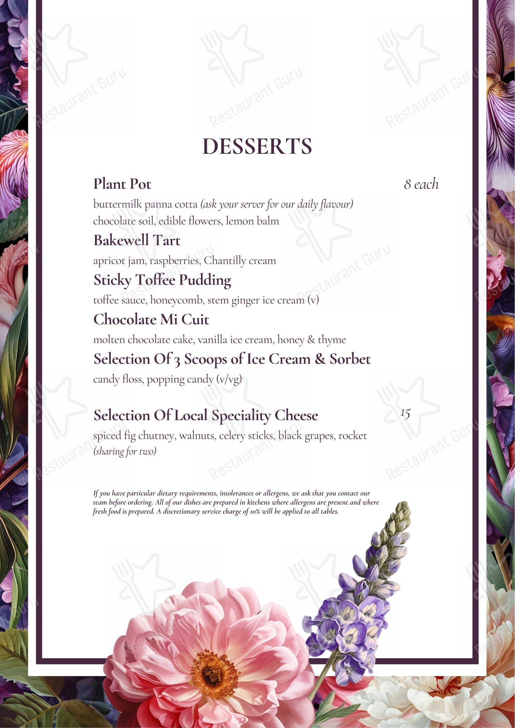 Menu at Ewe Restaurant and Bar, Bolton
