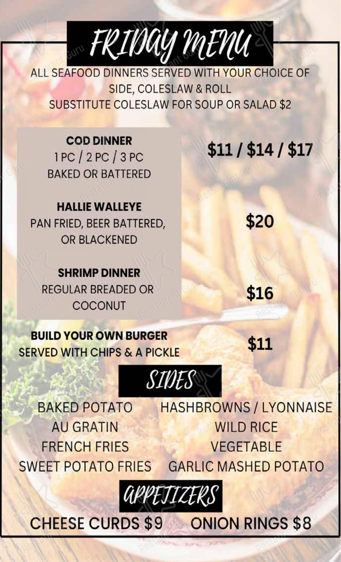 Menu at Lake Hallie Golf Course / Bar & Restaurant, Chippewa Falls ...