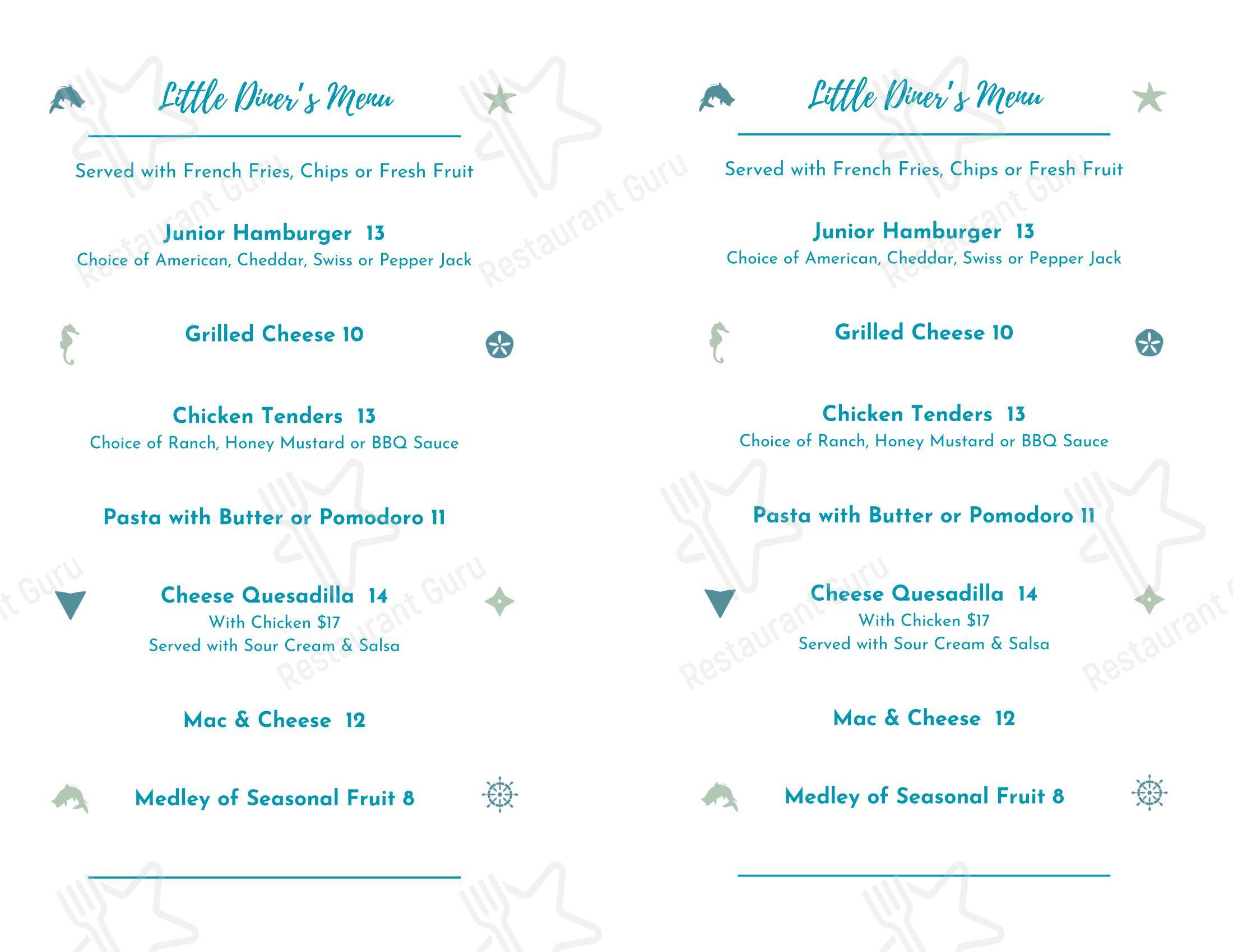 Menu at Pink Elephant pub & bar, Boca Grande