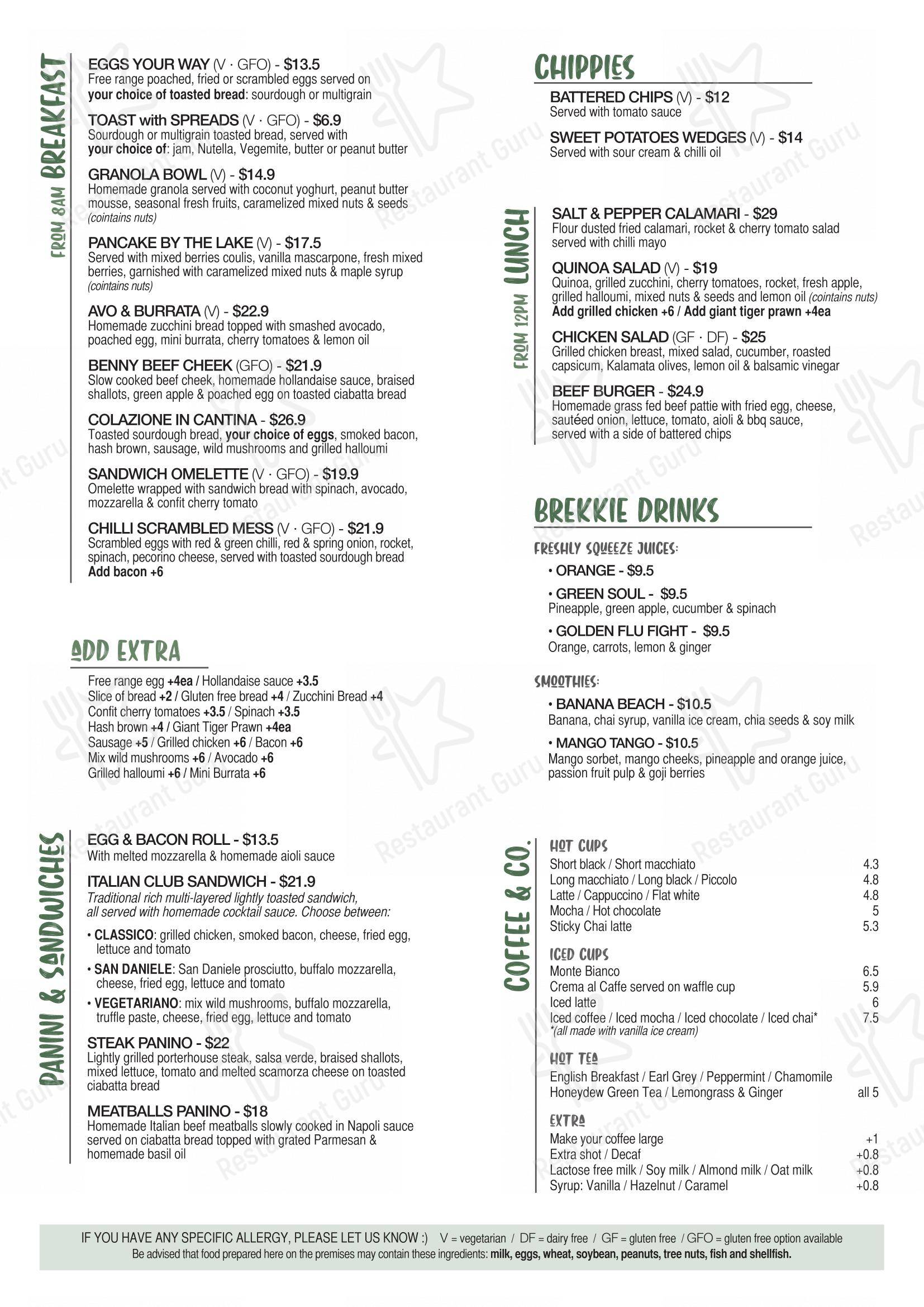 Menu at The Boardwalk Pizzeria, Caroline Springs