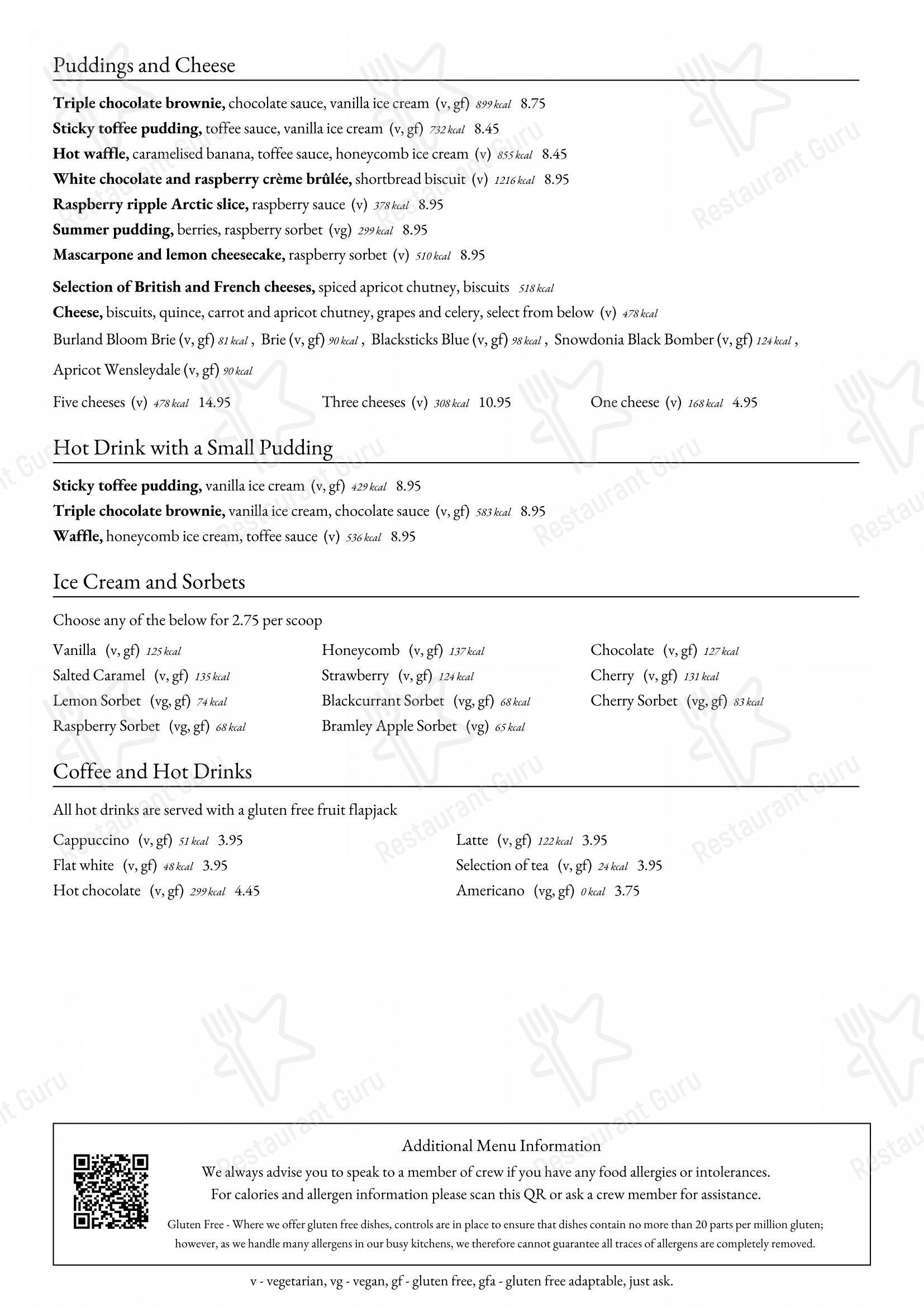 Menu at The Red Fox pub & bar, Neston, The Red Fox
