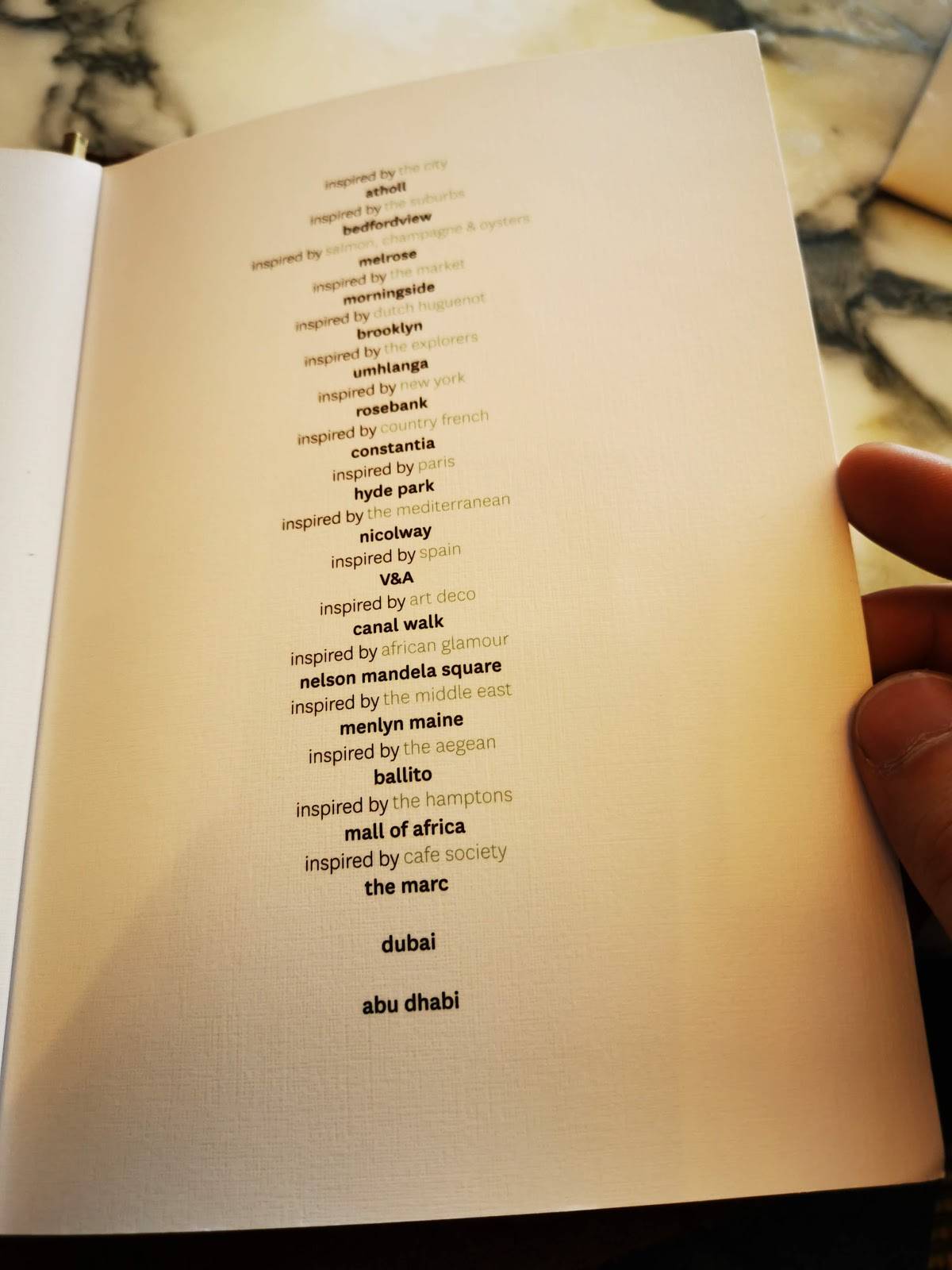 Menu at tashas Mall of Africa restaurant, Midrand, Mall of Africa