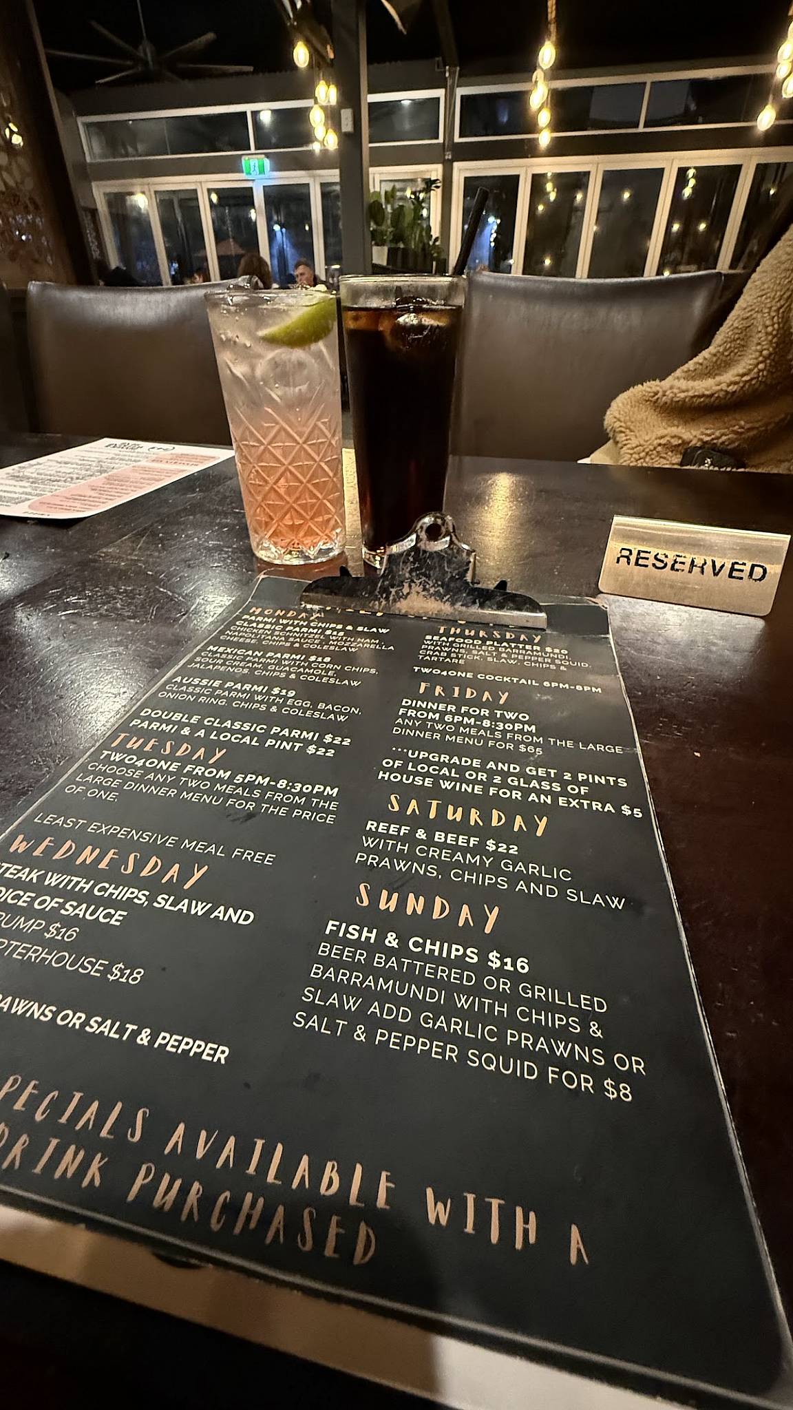 Menu at two40three Bar & Grill, Morley