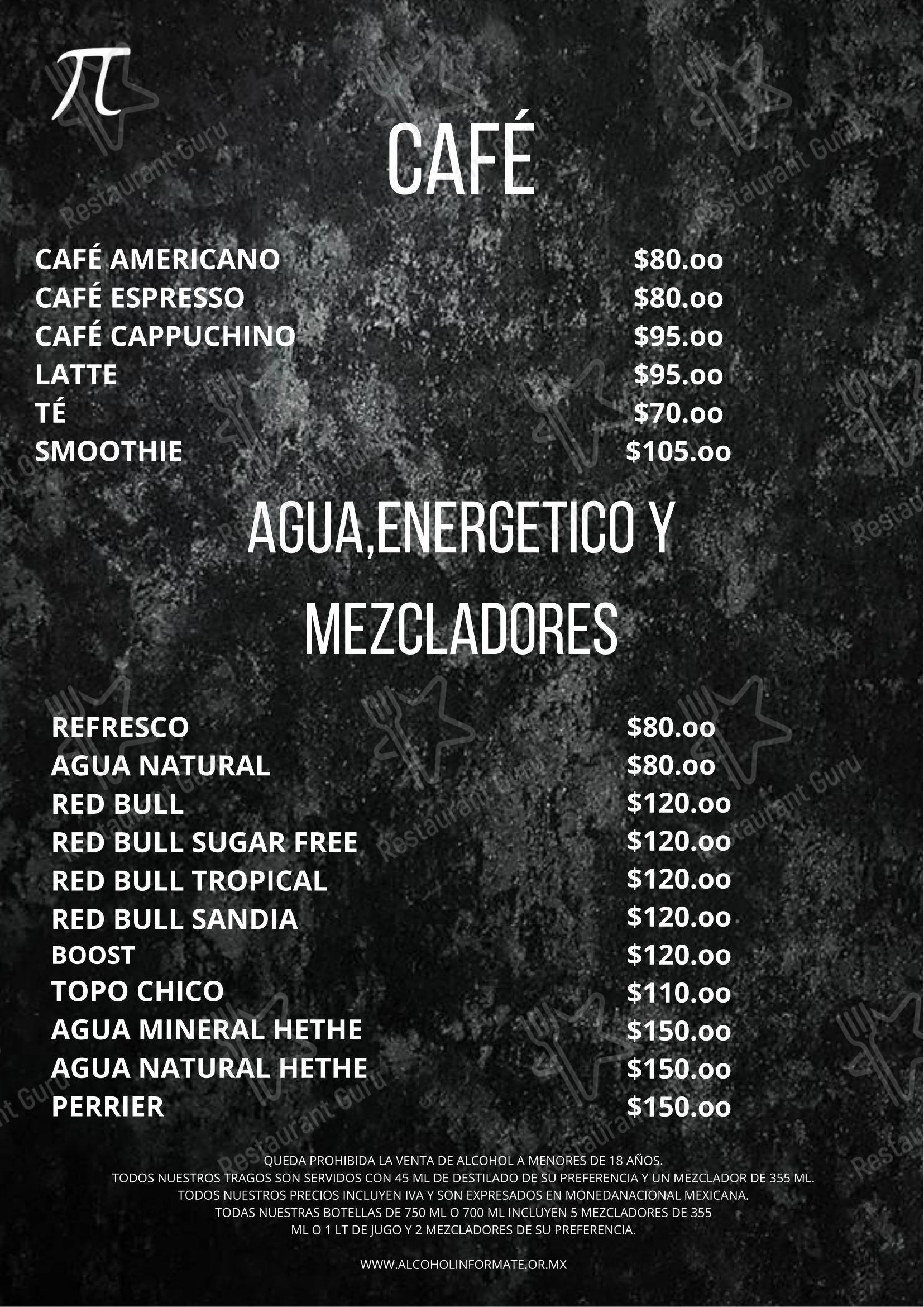 Carta de Barbaro Club House, Ciudad de México