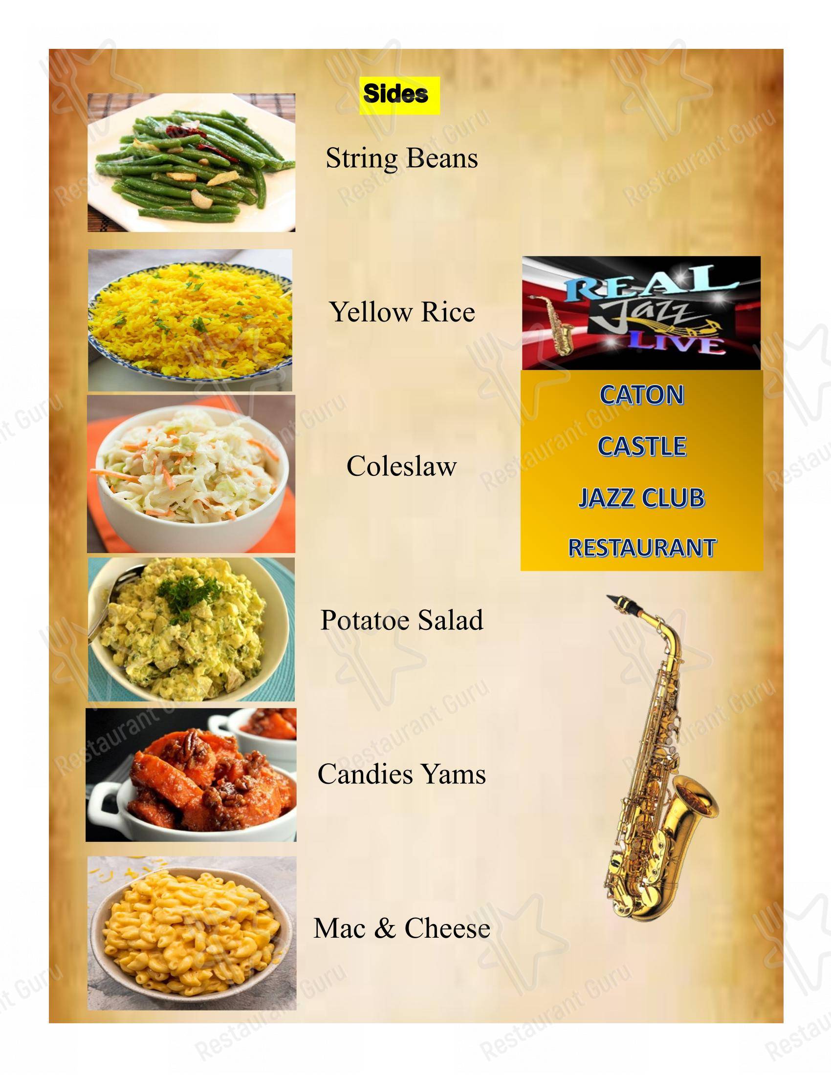 Menu at Caton Castle pub & bar, Baltimore