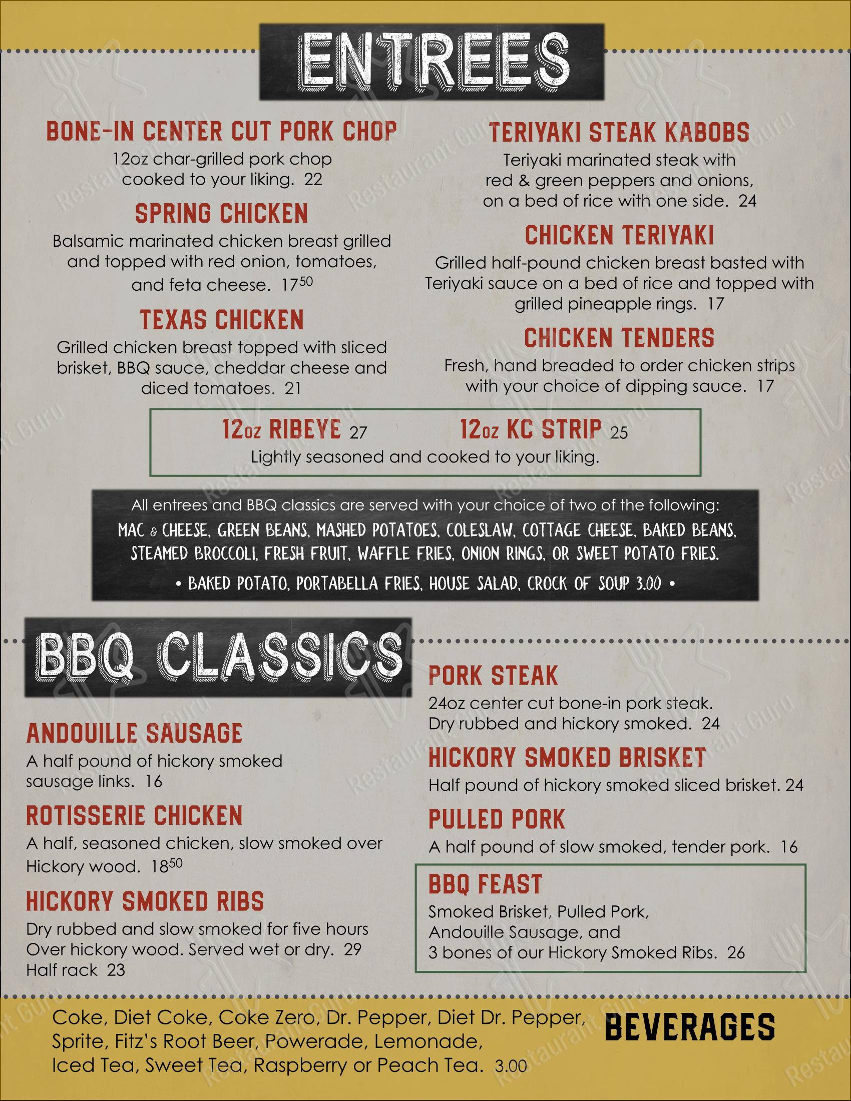 Menu at D. Rowe's Restaurant & Bar, Columbia