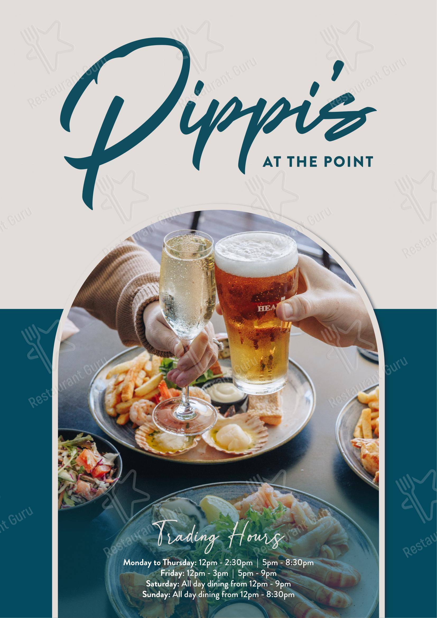 Menu at Pippi's At The Point Hotel pub & bar, Speers Point