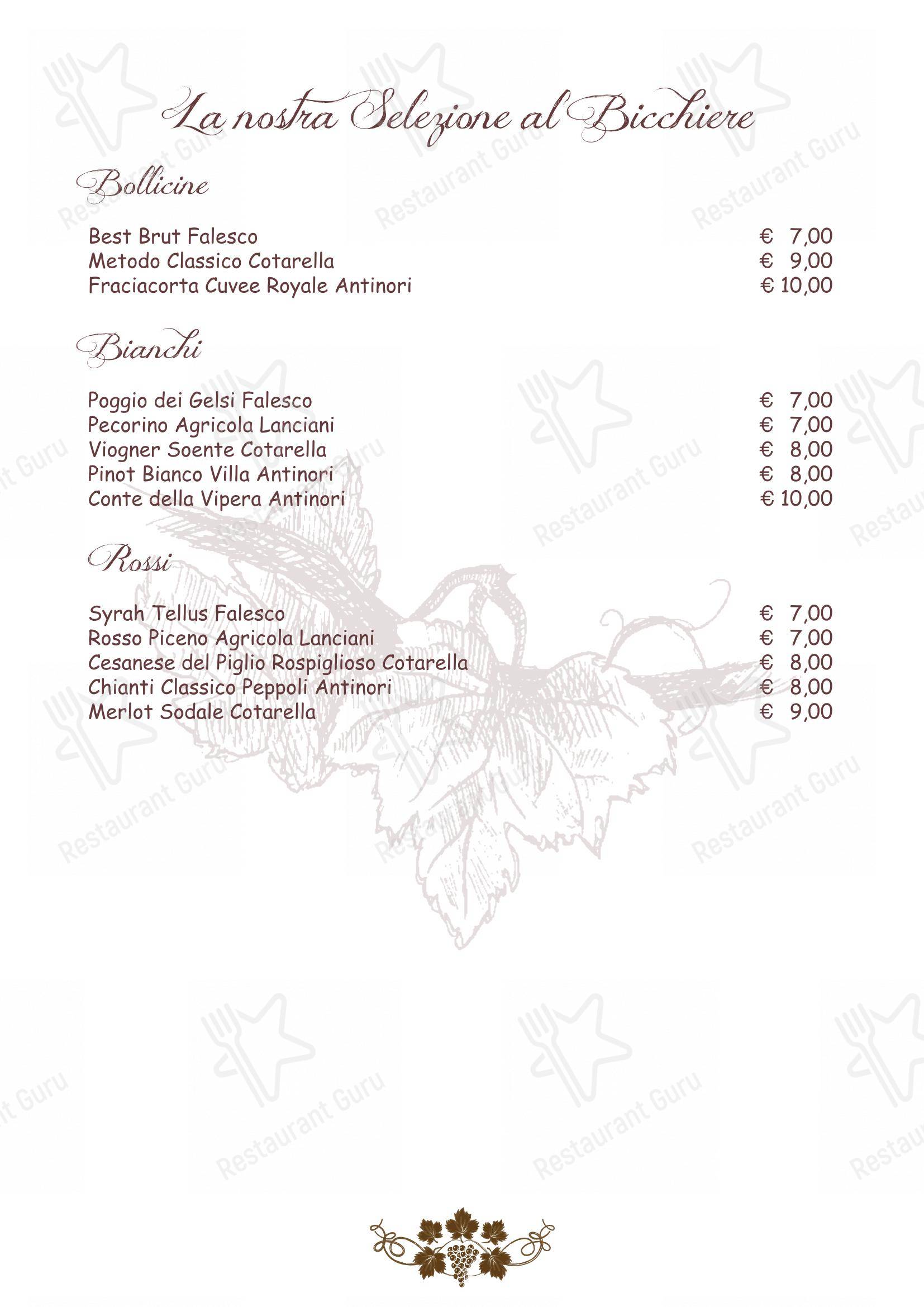 Speisekarte von Ristorante Puntarella, ROM