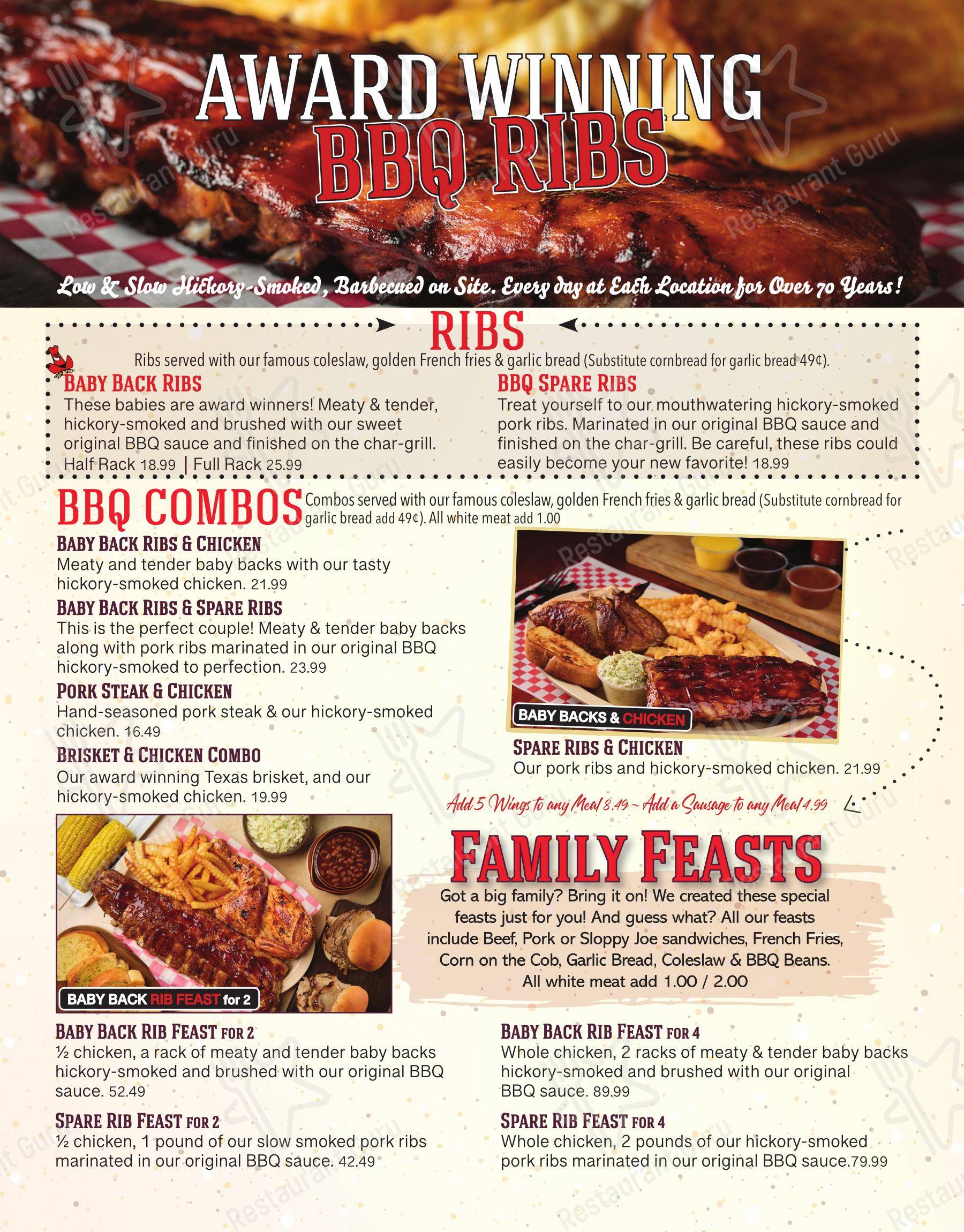 Menu at Shorty's BBQ West Miami, Miami, SW 40th St