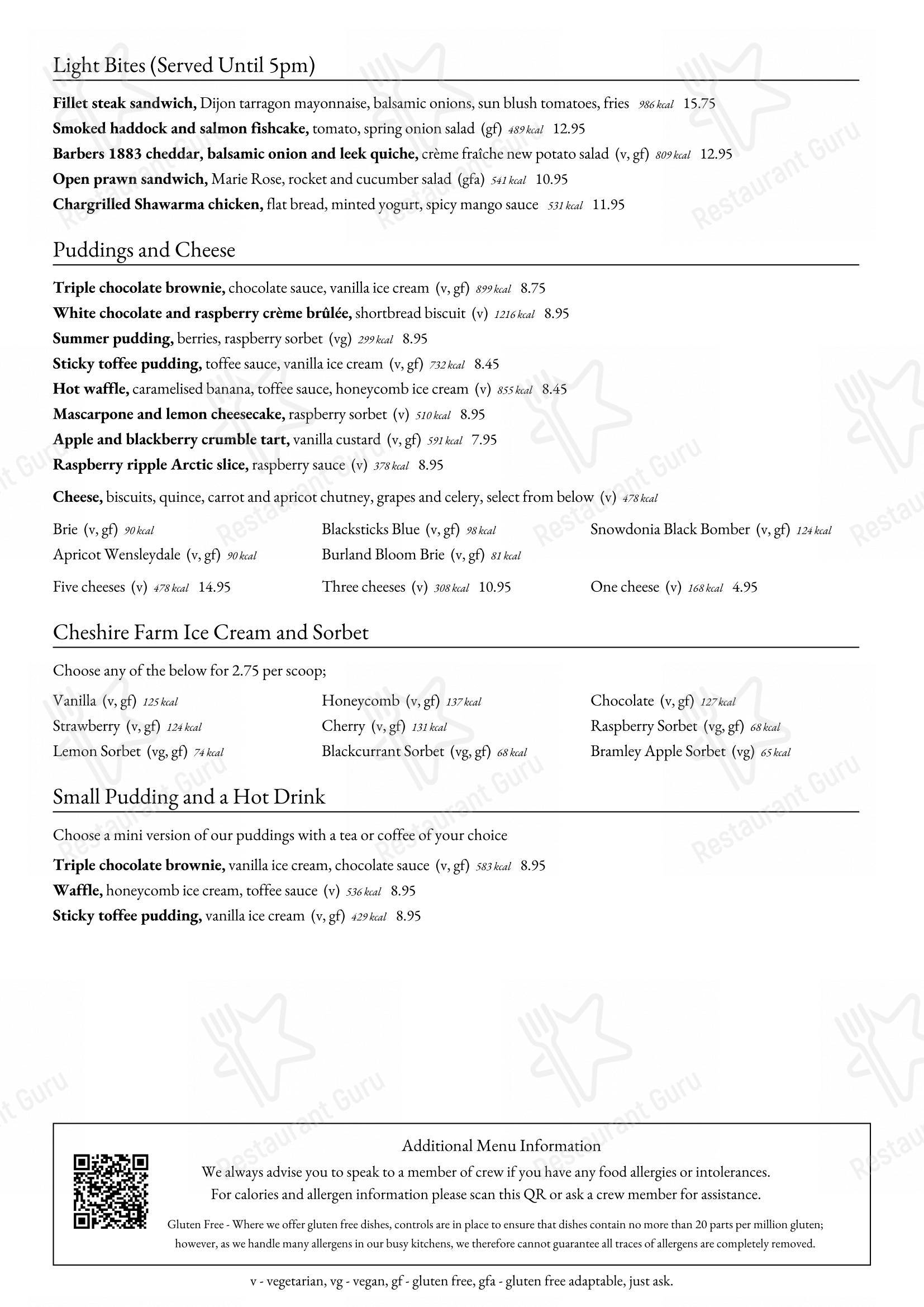 Menu at The Red Fox pub & bar, Neston, The Red Fox