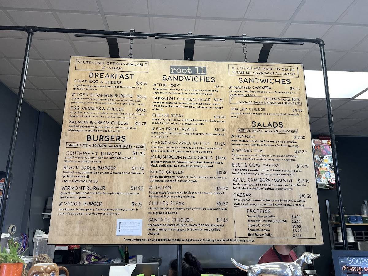 Menu at root 11 bistro restaurant, Bloomsburg