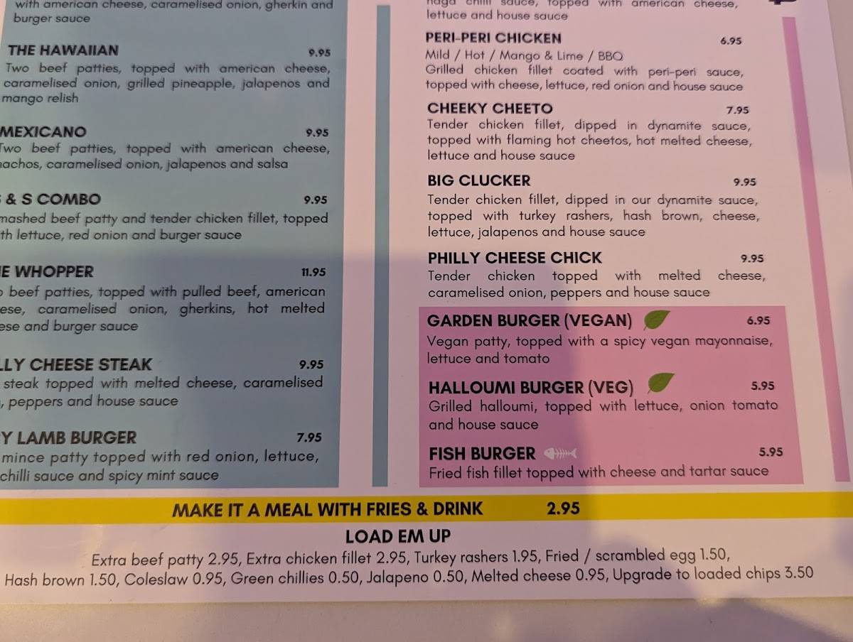 Menu at salt & smash restaurant, Reading