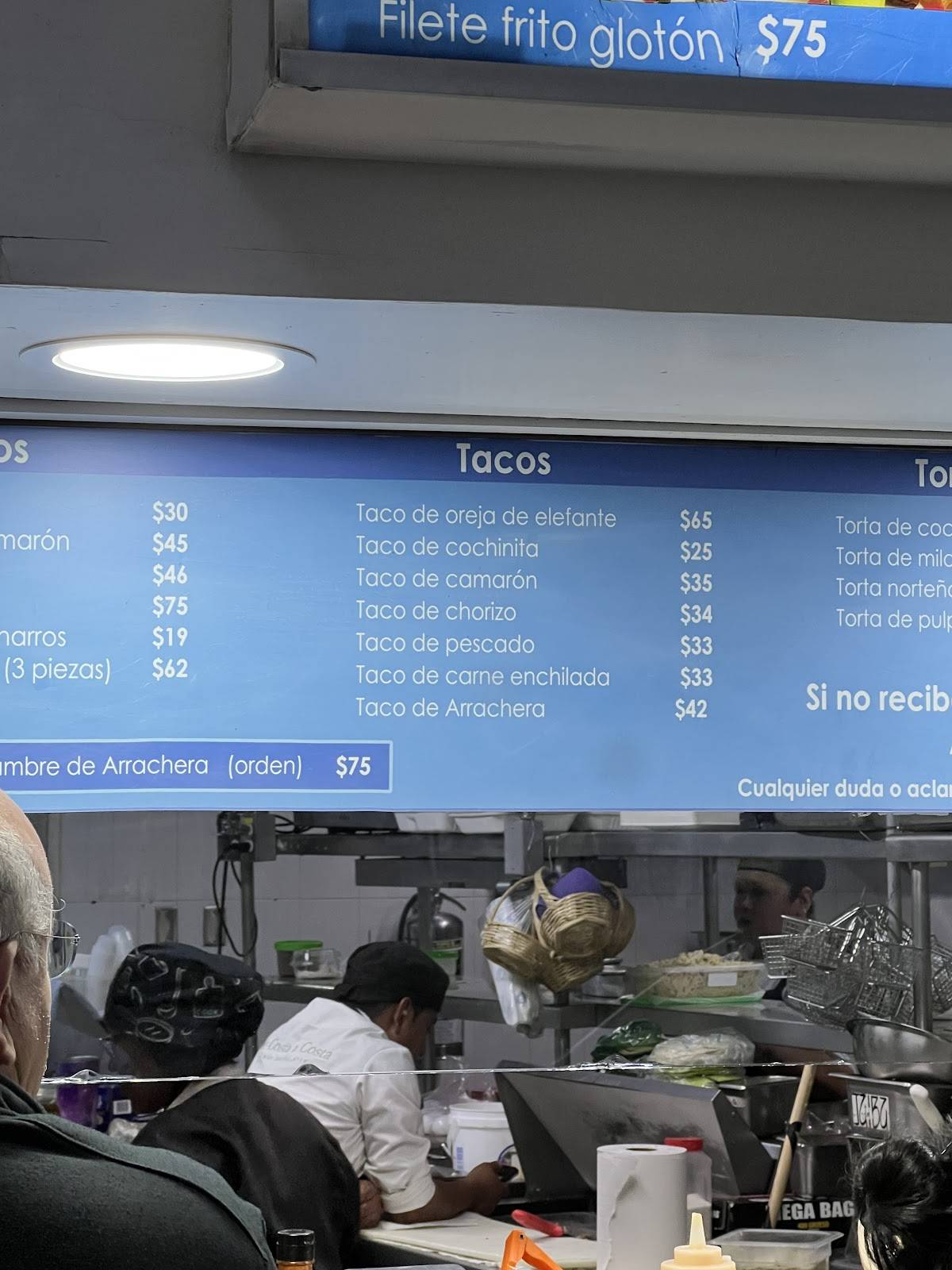Carta del restaurante tacos el yuca, Ciudad López Mateos