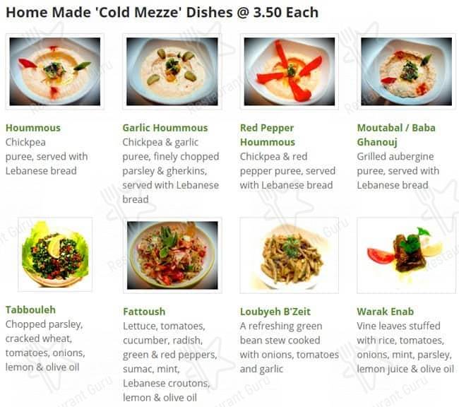 Menu at Cedar Tree restaurant, Ruislip, 80 Victoria Road