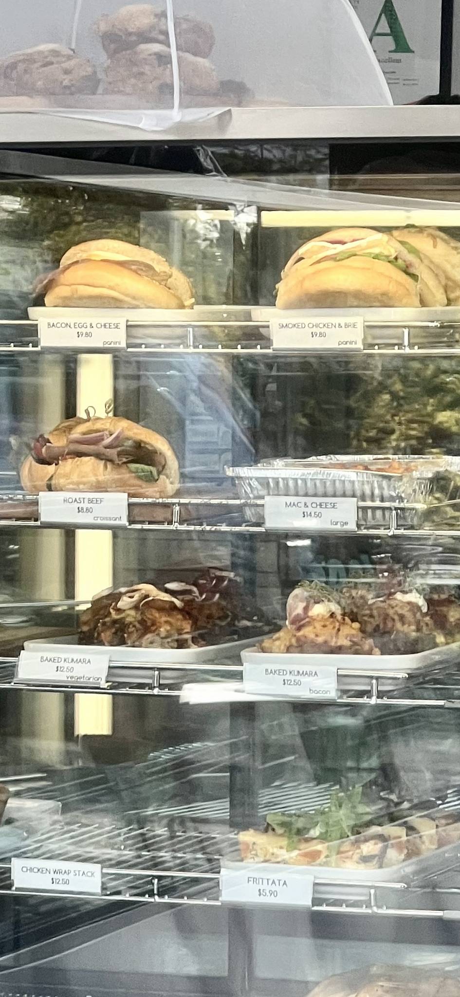 Menu at the flour mill bakery & cafe, Auckland