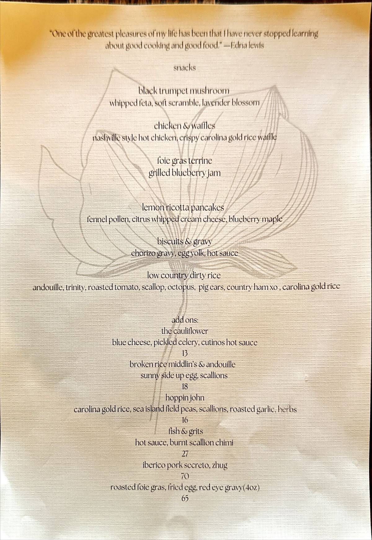 Menu at the larder & the delta restaurant, Phoenix, 200 W Portland St #101