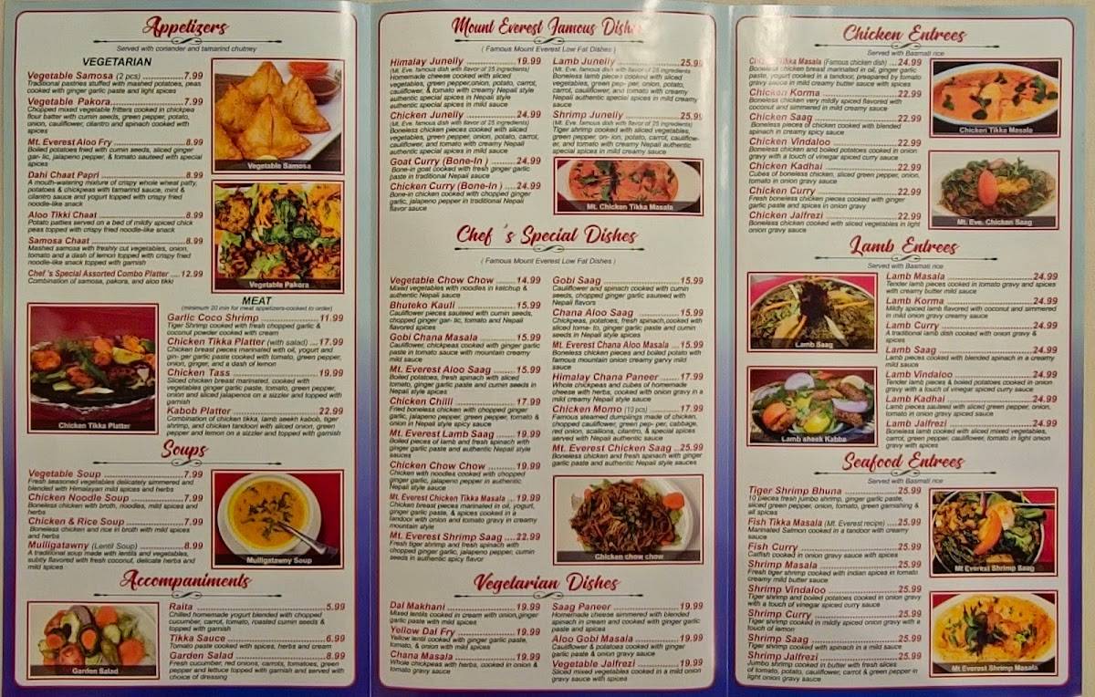 Menu at , Baltimore