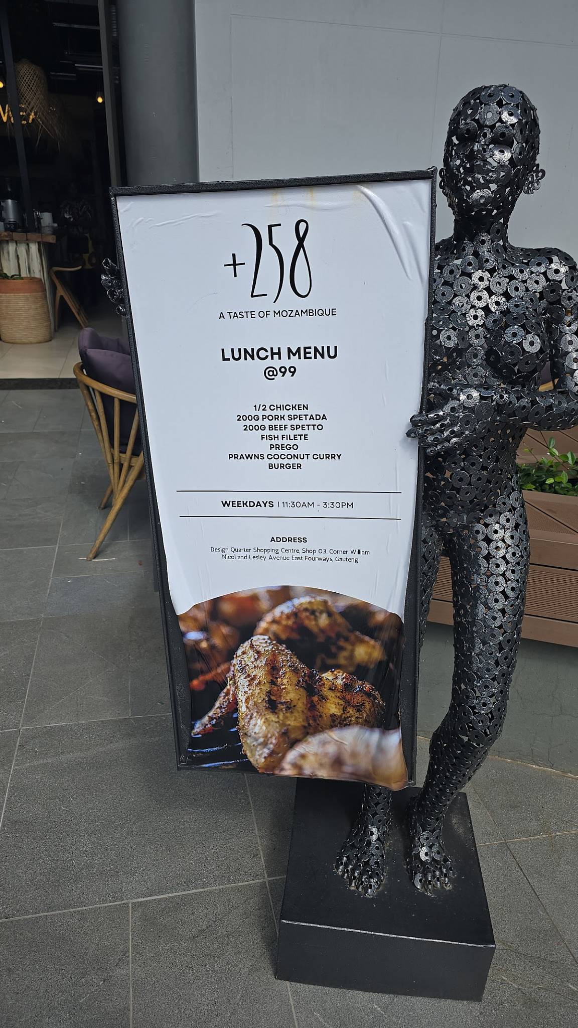 Menu at 258 A Taste of Mozambique restaurant, Randburg
