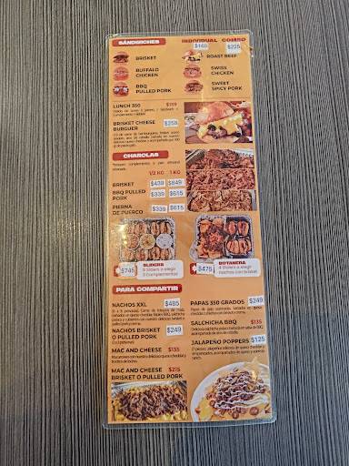 Carta del restaurante 350 Grados Valle del Sol, Ciudad Juarez