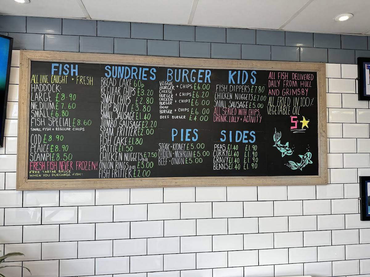 Menu at 53 Degrees North fast food, Brough