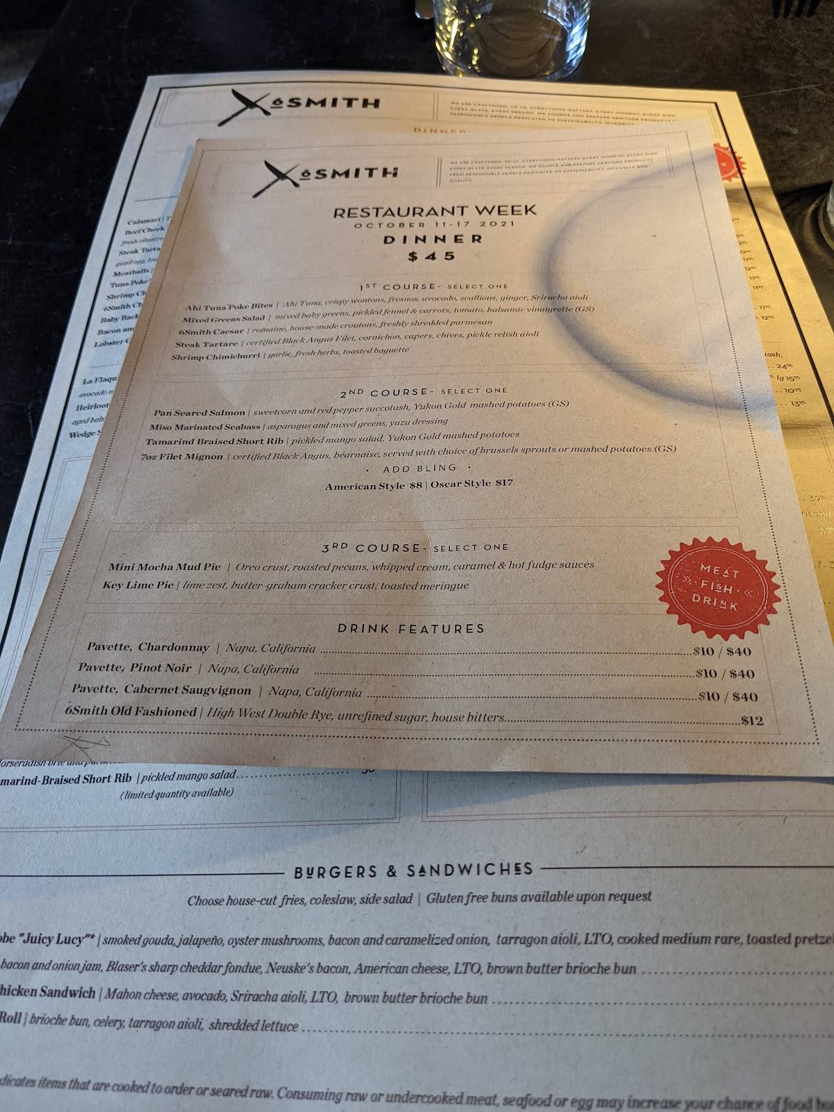 Menu at 6Smith pub & bar, Wayzata