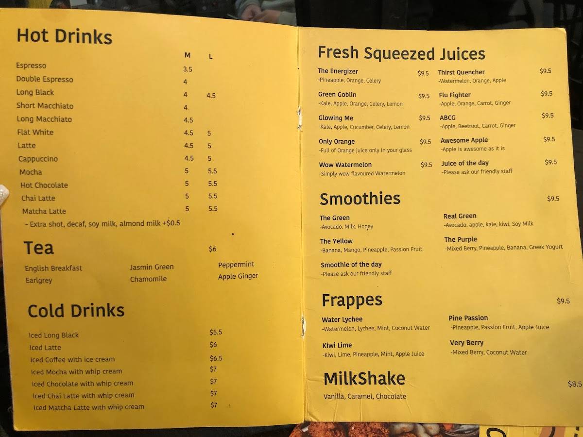 Menu at 7 Grams Restaurant, North Perth