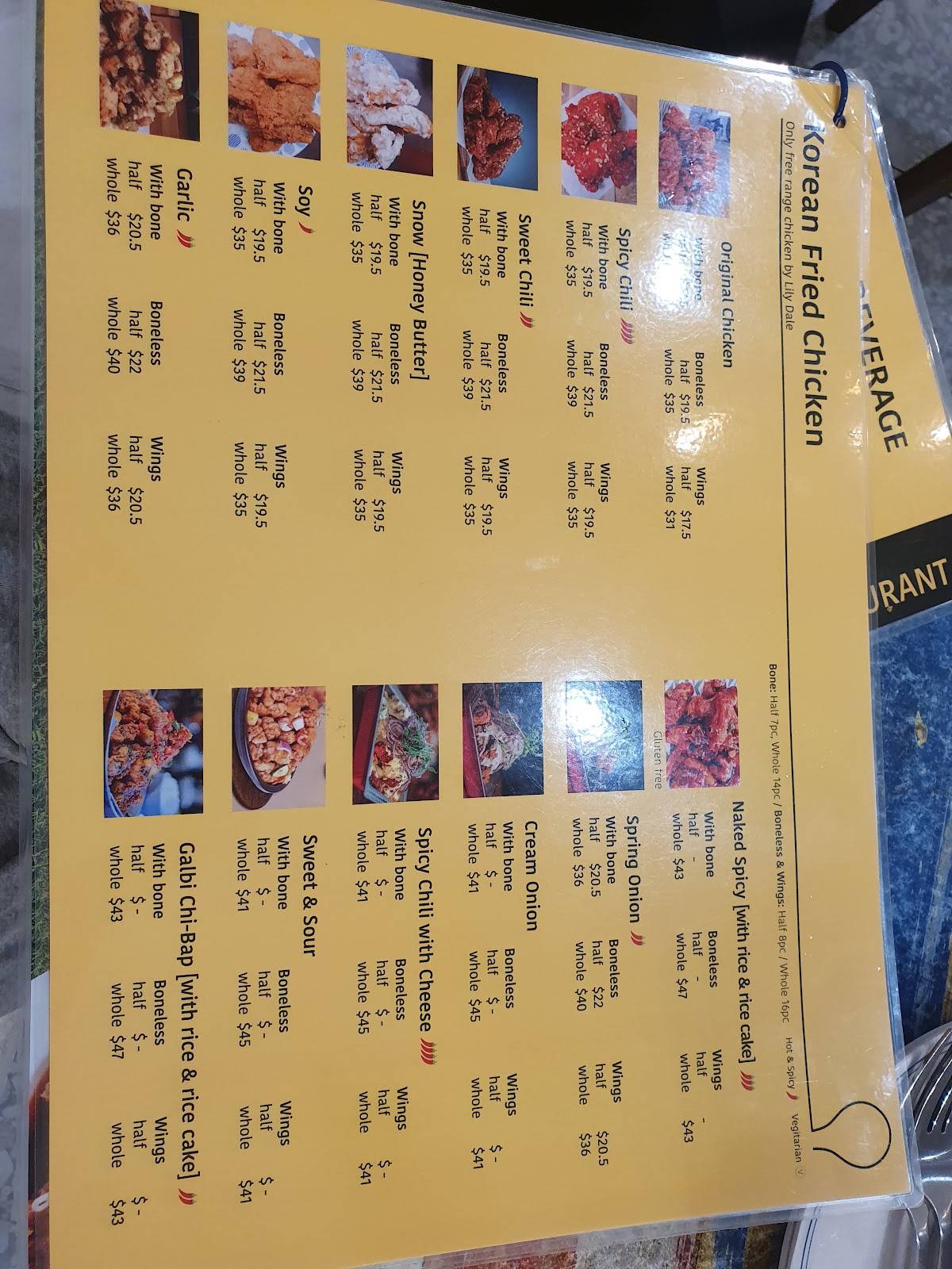 Menu at 7 Grams Restaurant, North Perth