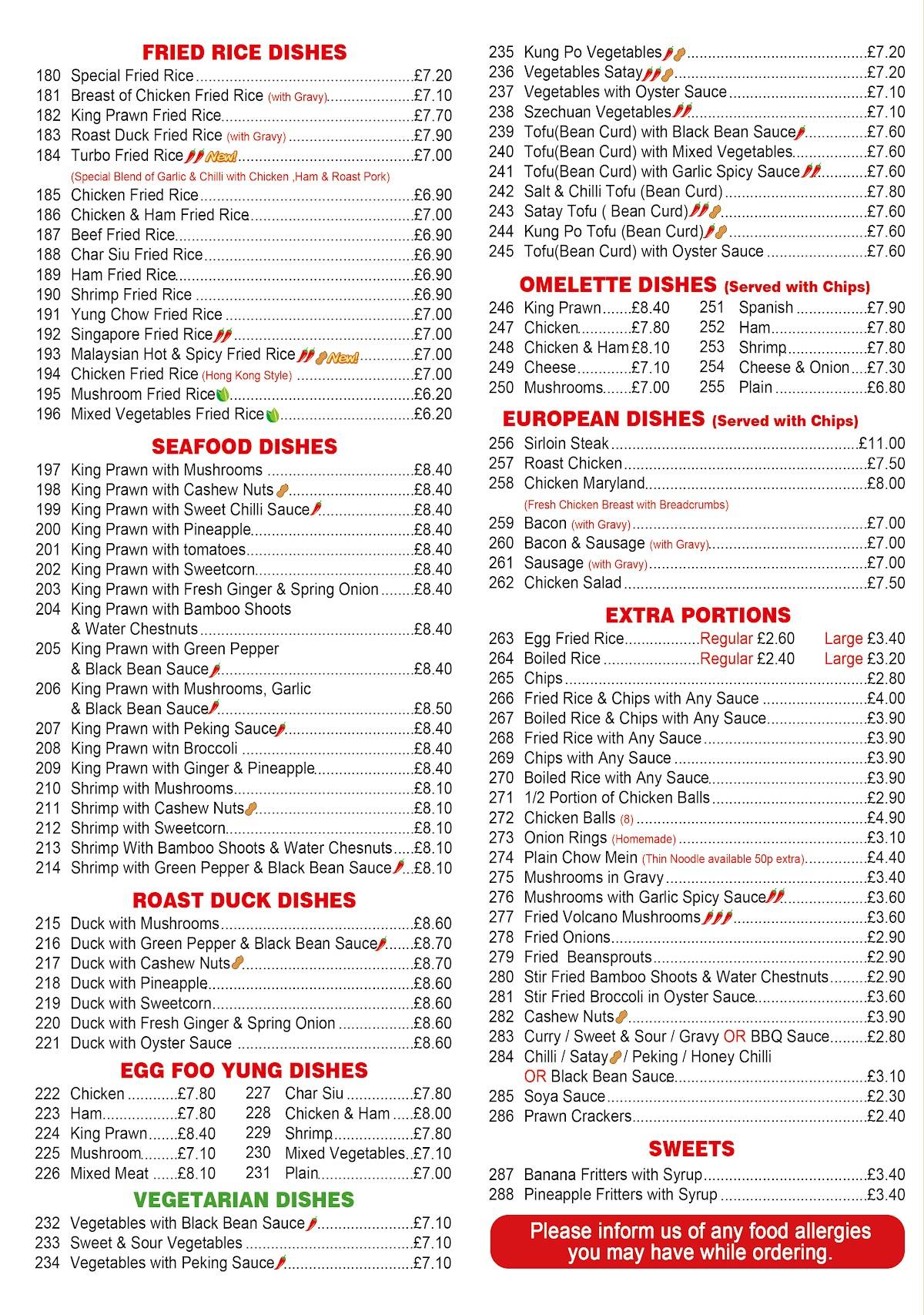 Menu at 88 Chinese Take Away Girvan fast food, Girvan