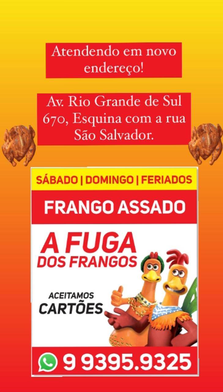 Menu em A Fuga dos frangos - Delivery frango assado restaurante, Canoas
